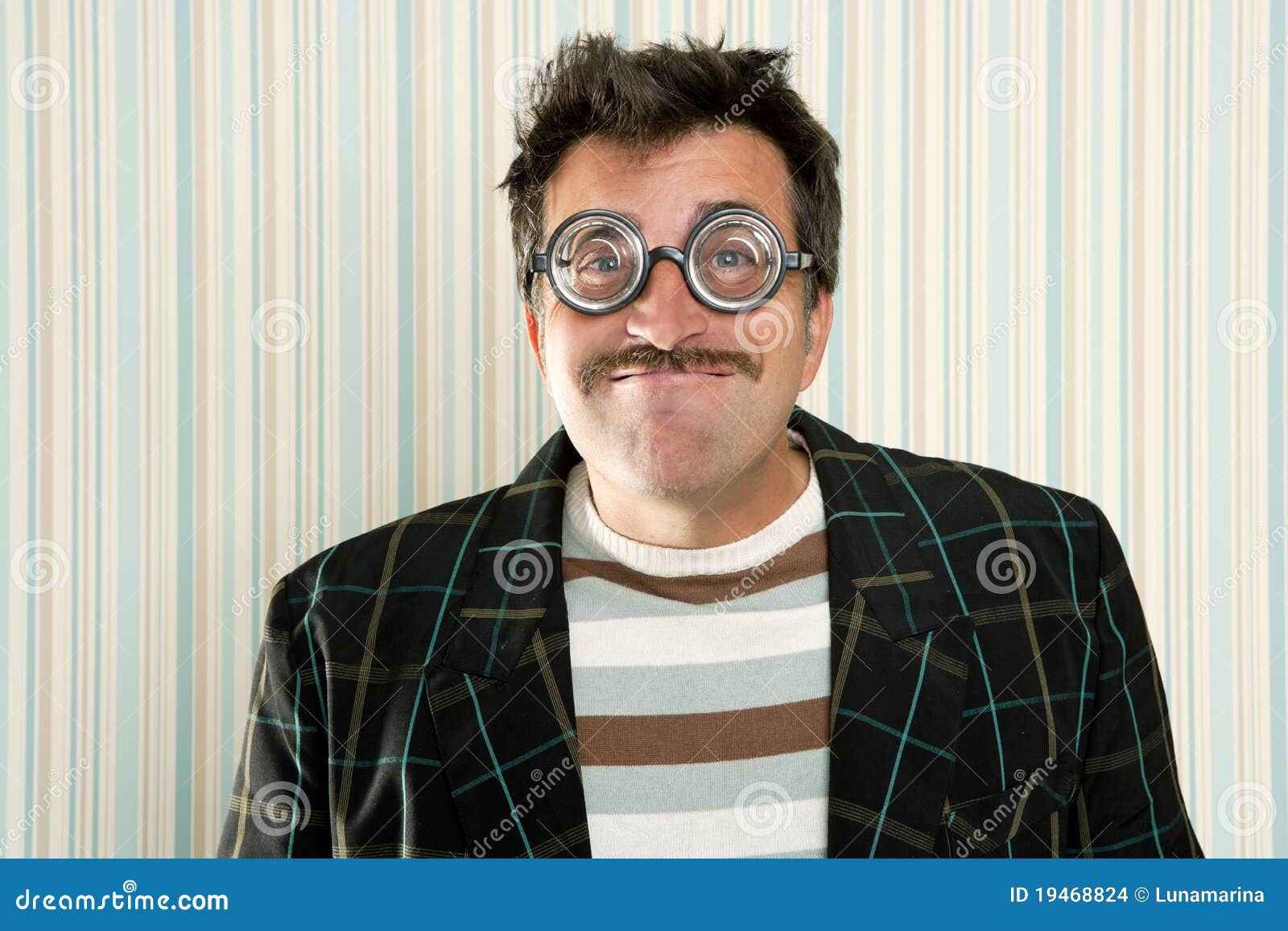 Silly And Crazy Young Woman With Splashed Water On Deformed Head.The ...