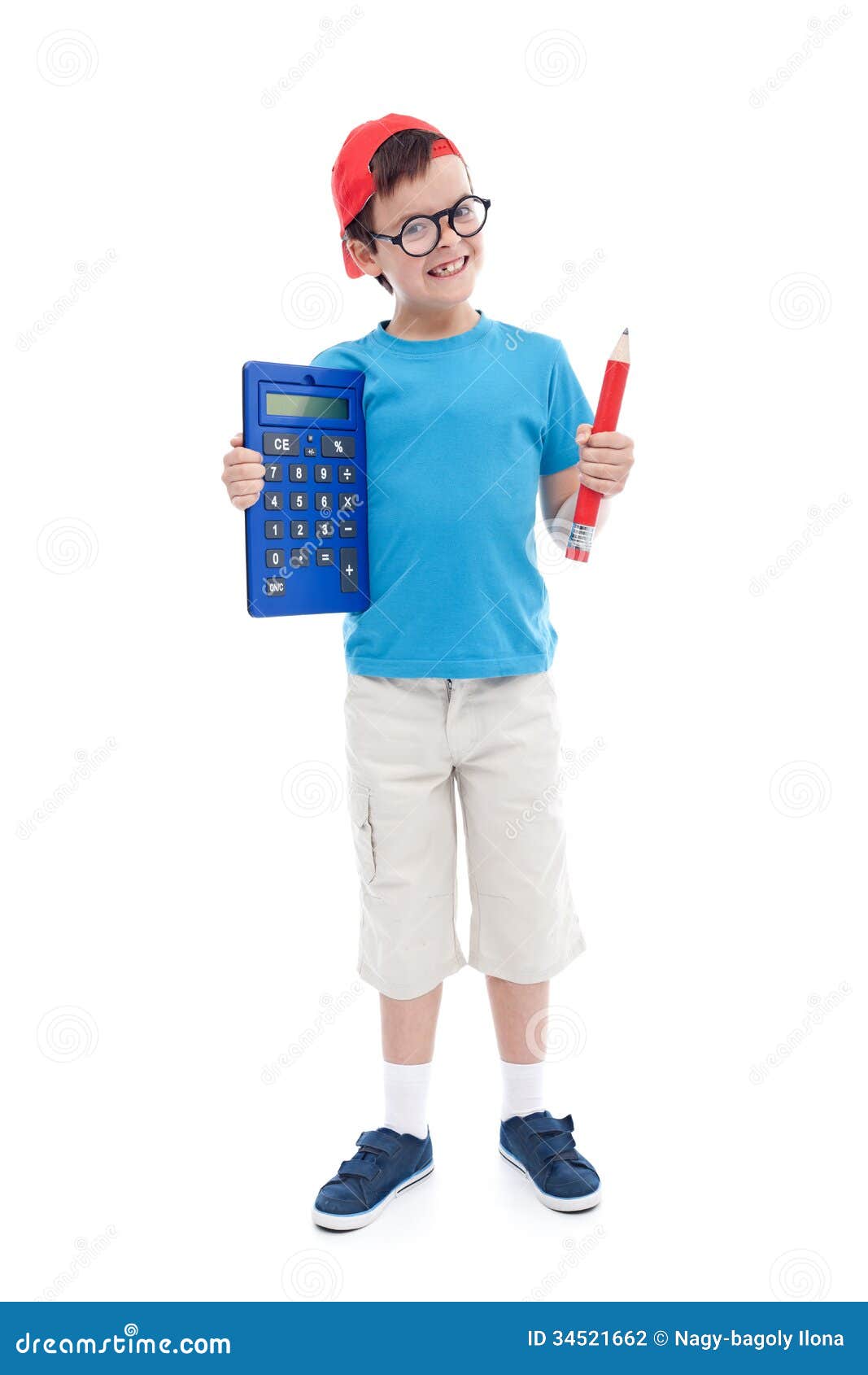 Nerd Student Excited about Learning Stock Photo - Image of isolated ...