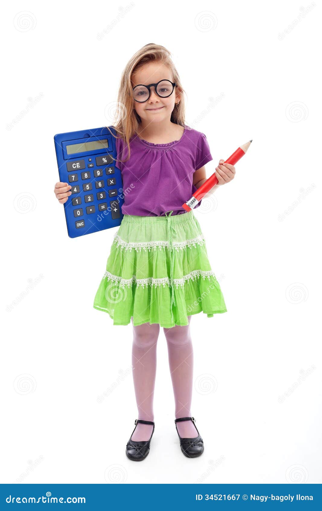 Nerd student girl stock image. Image of serious, education - 34521667