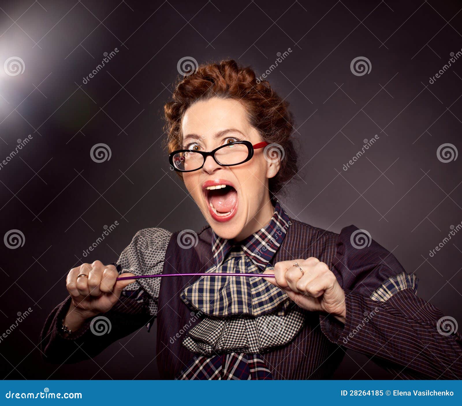 Nerd Teacher or Boss Screaming Stock Image - Image of scream, study ...