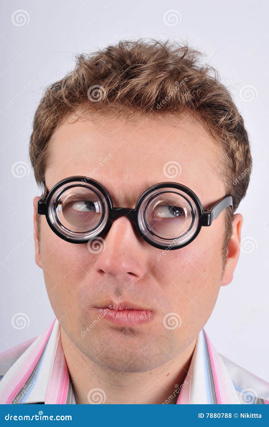 Nerd thinking stock photo. Image of face, dork, green - 7880788