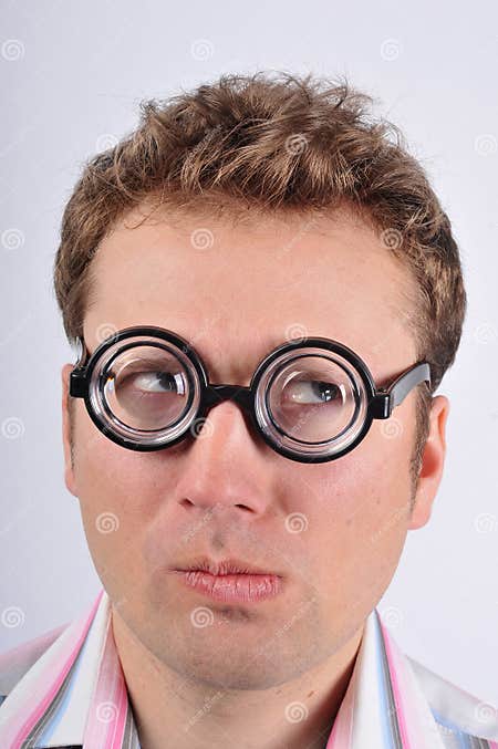 Nerd thinking stock photo. Image of face, dork, green - 7880788