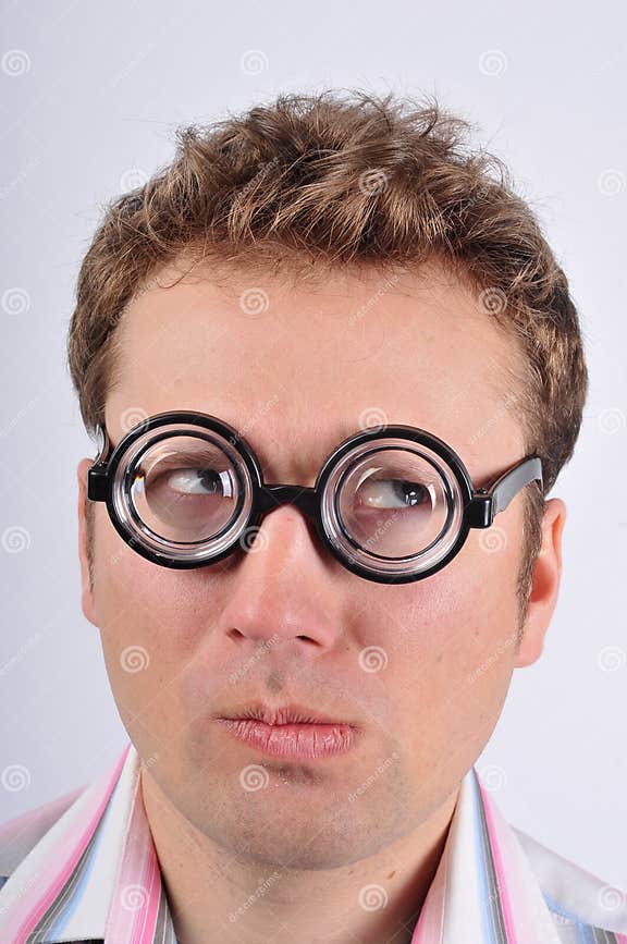 Nerd thinking stock photo. Image of face, dork, green - 7880788