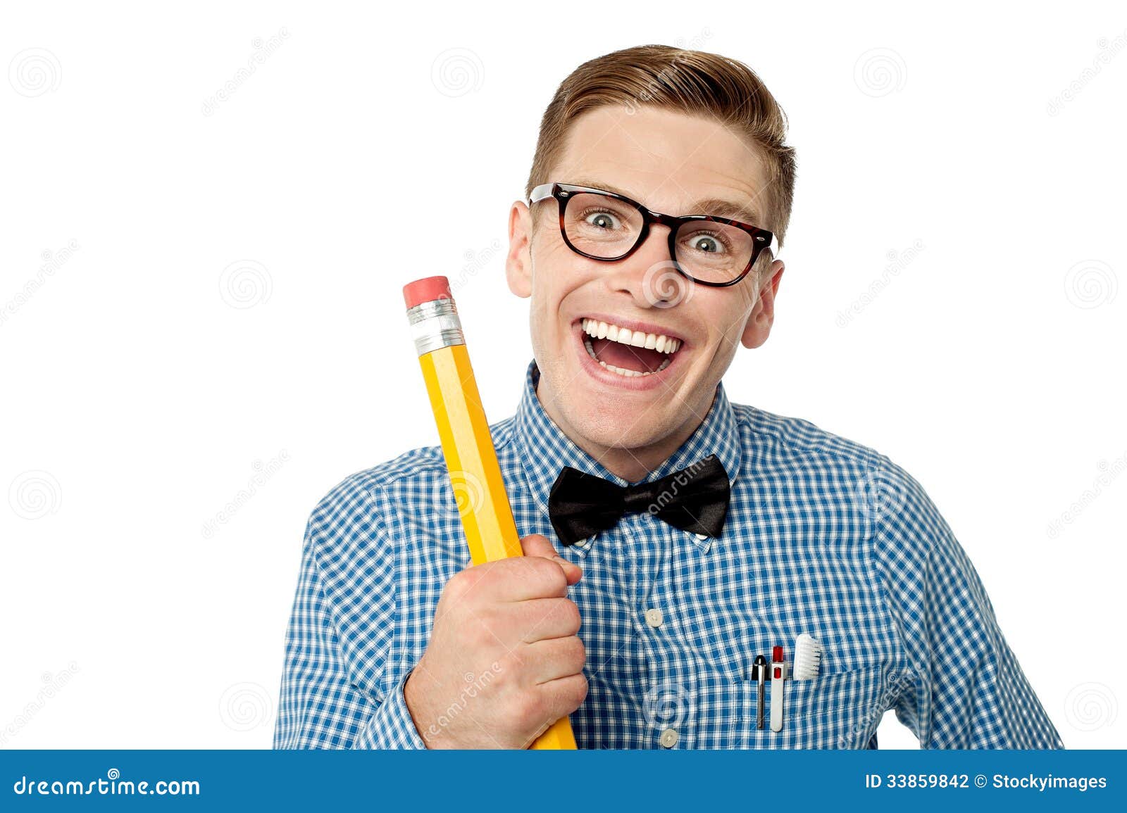 Nerd University Student Laughing Stock Photo - Image of person ...