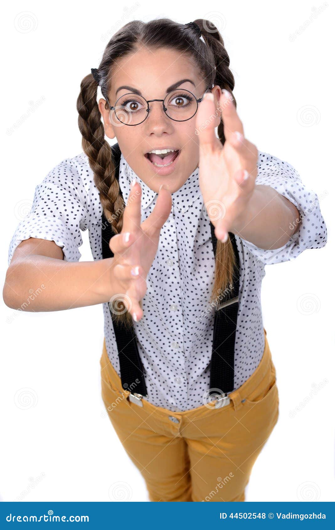 Nerd woman stock photo. Image of happy, humor, girl, bizarre - 44502548