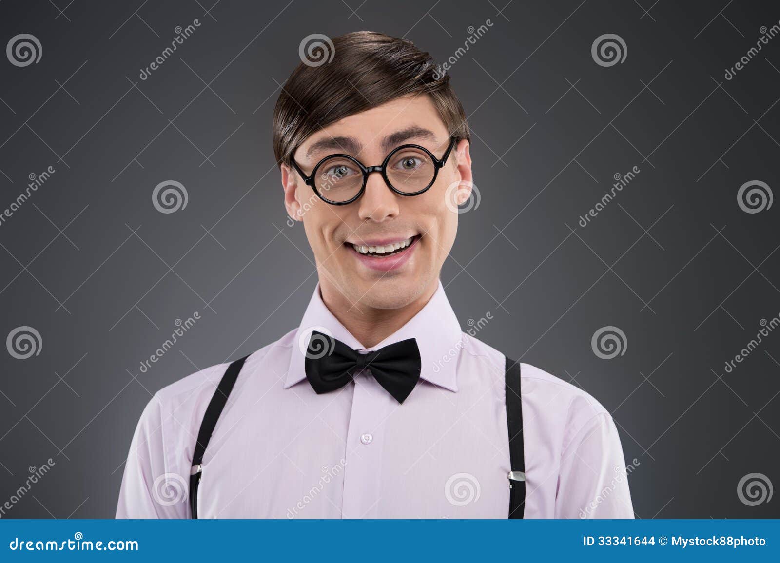 Nerd. stock photo. Image of shirt, toothy, expression - 33341644