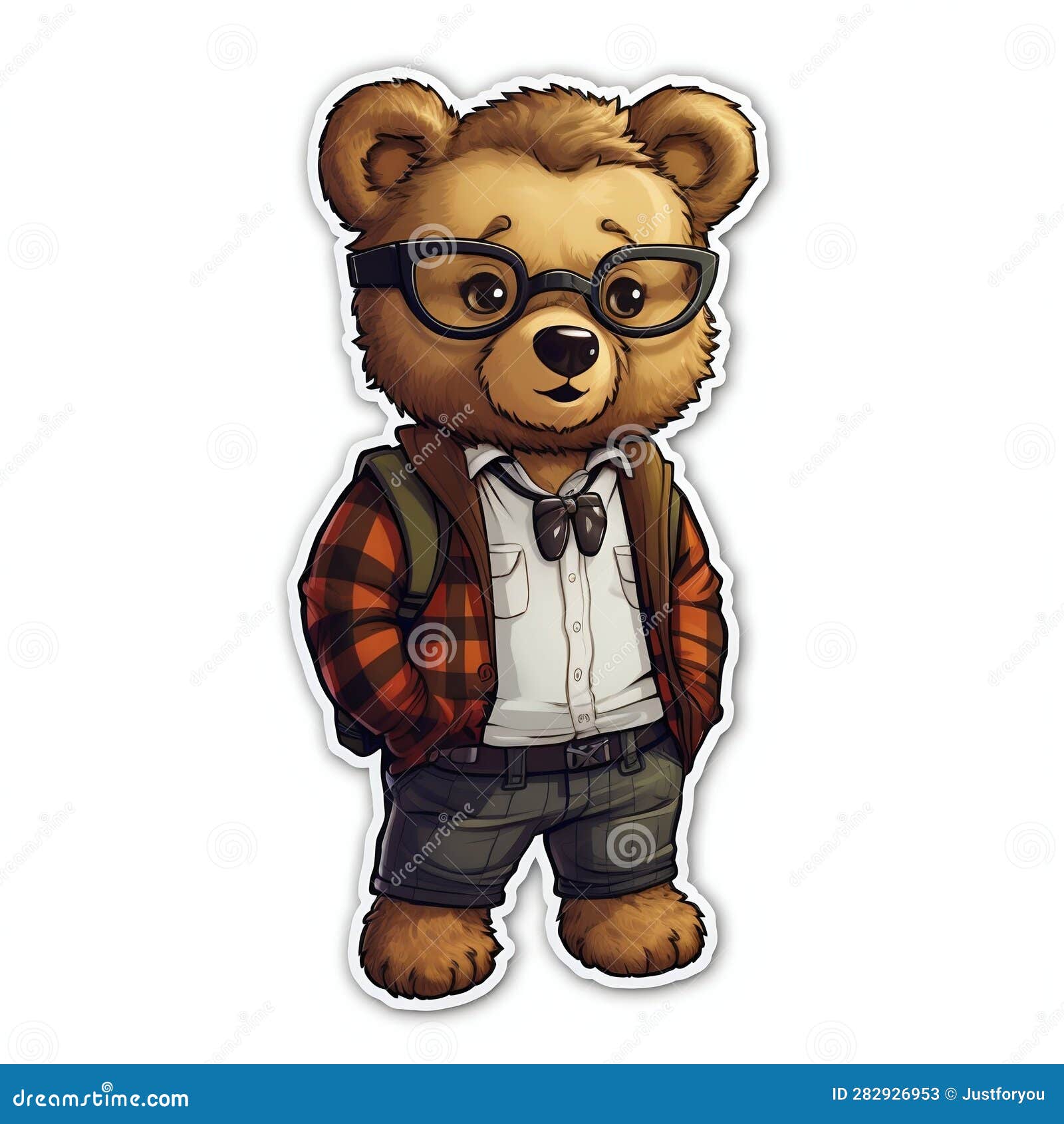 Nerdy White Girl Character Cartoon Vector | CartoonDealer.com #149077023