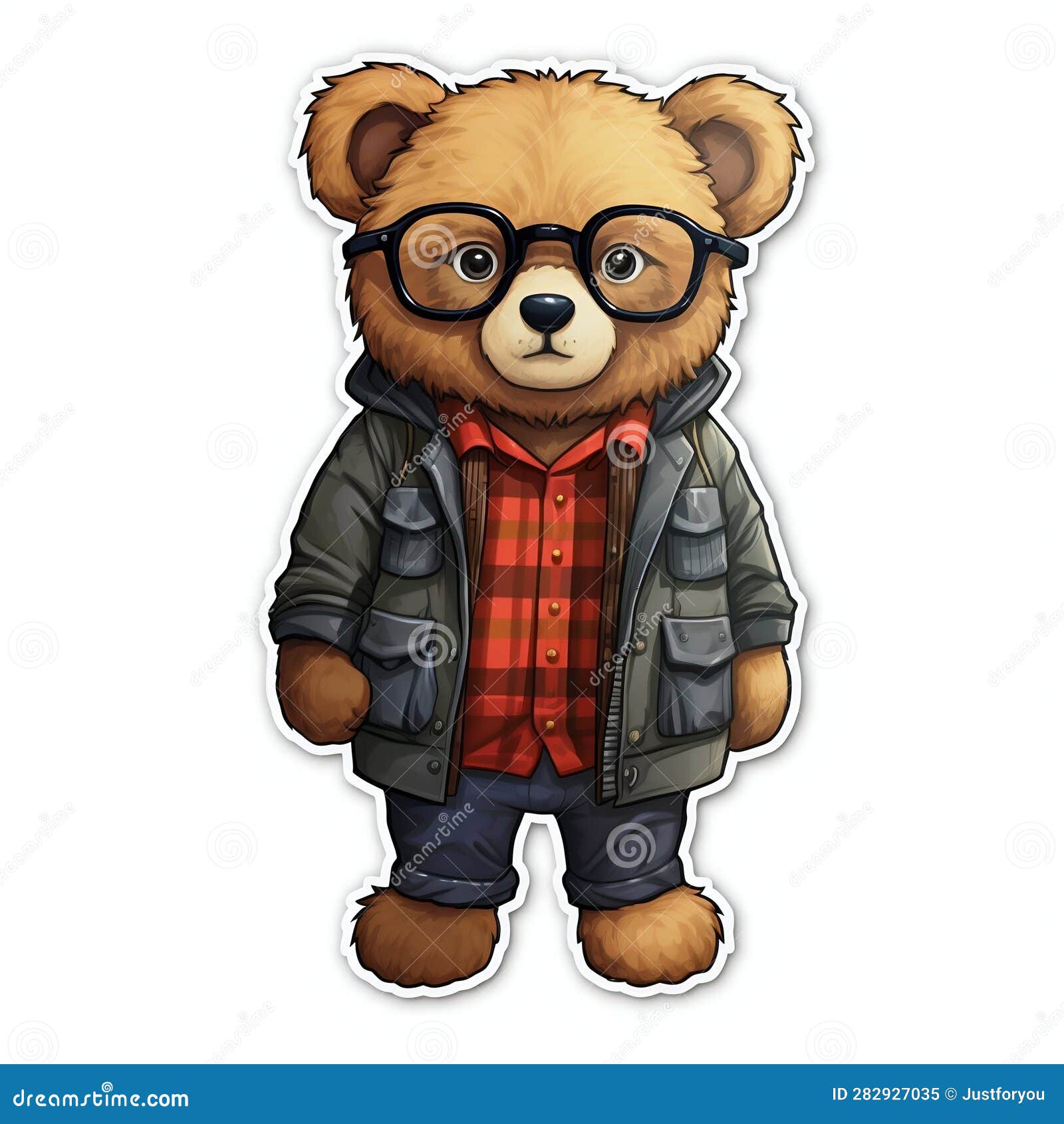 Nerdy White Girl Character Cartoon Vector | CartoonDealer.com #149077023