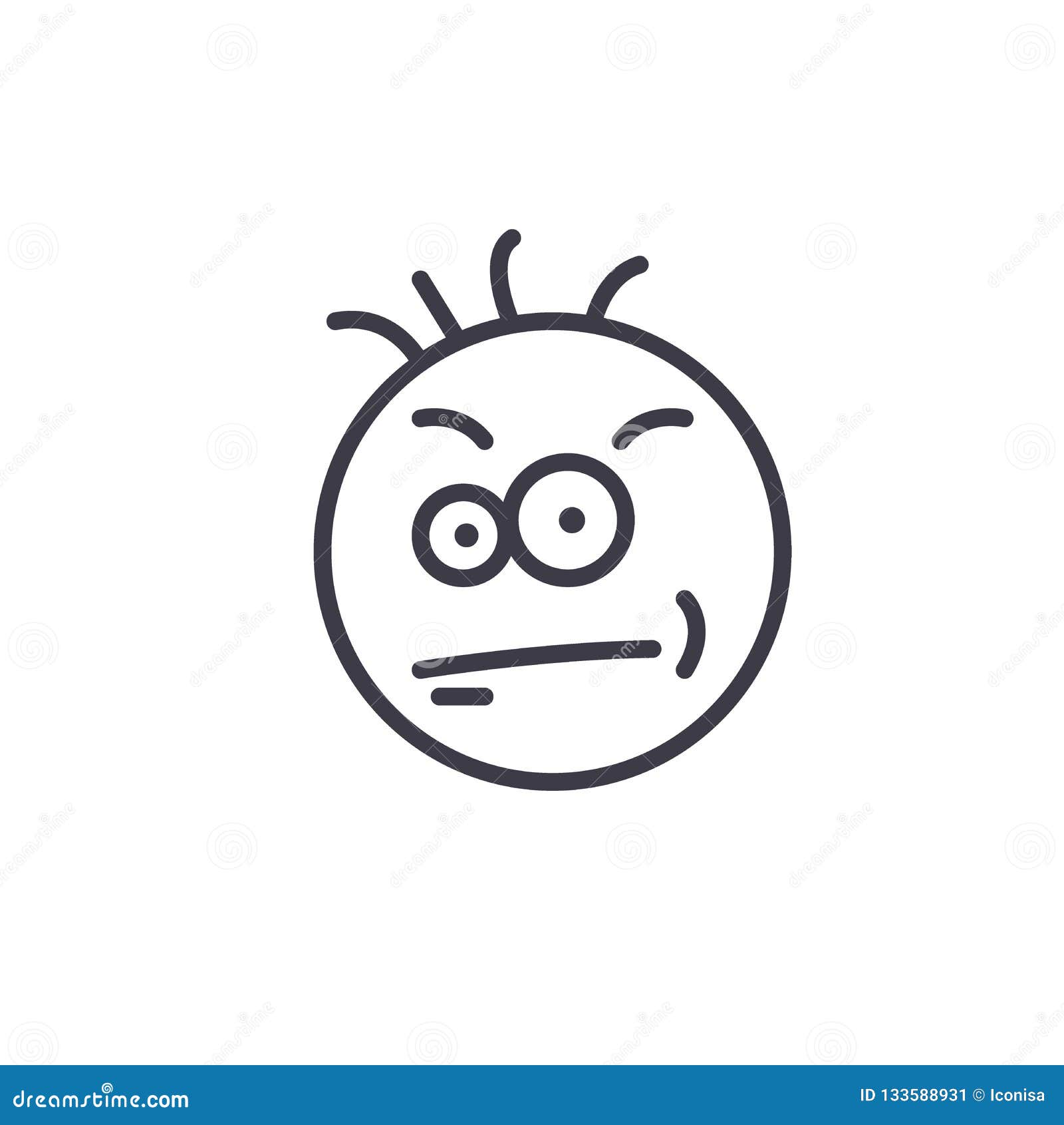 Nerdy Geek Emoji Concept Line Editable Vector, Concept Icon. Nerdy Geek ...
