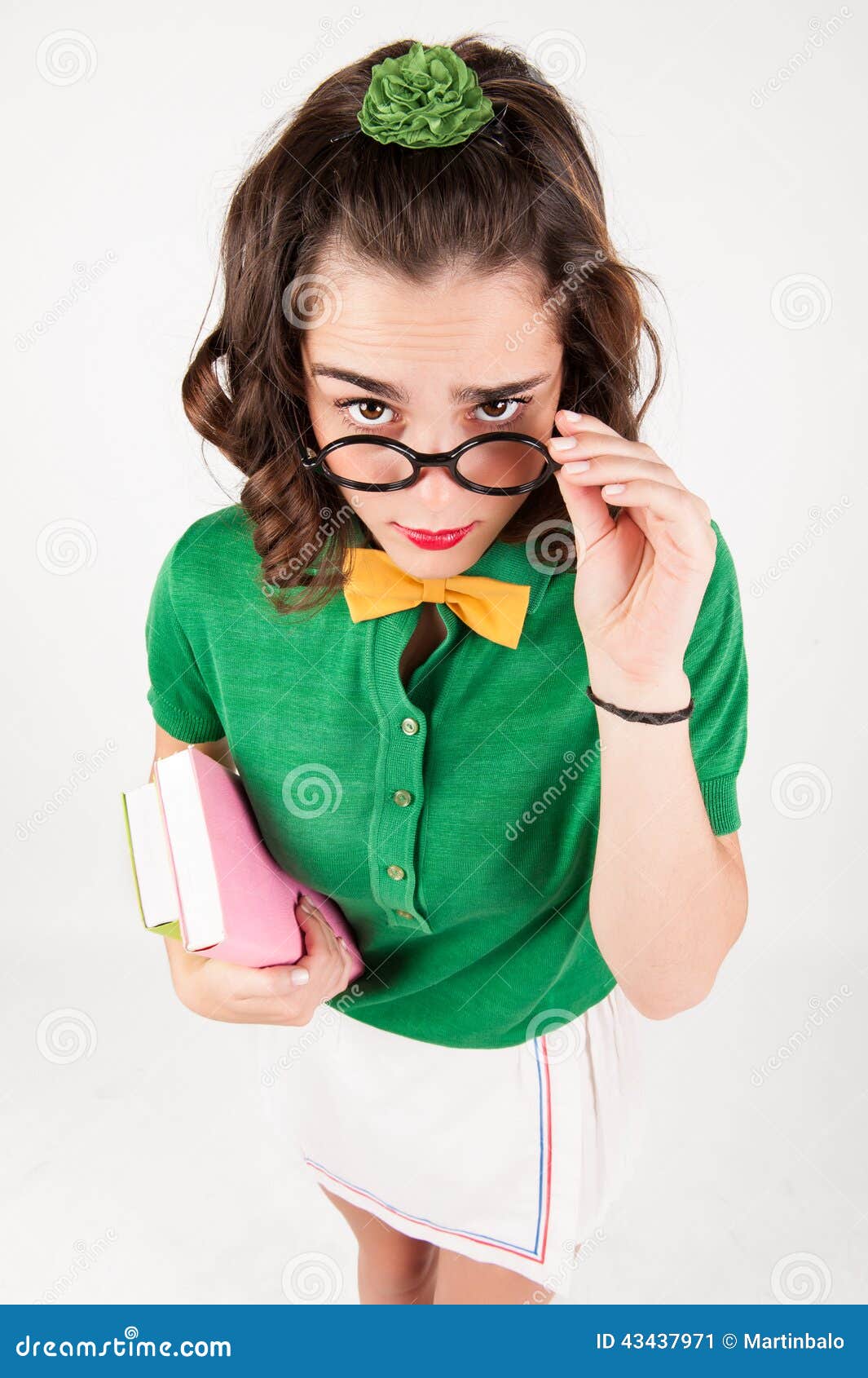Nerdy Girl And Graduation Sketch Royalty-Free Stock Photo ...