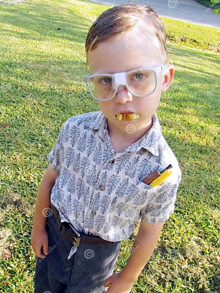 Nerdy little boy stock photo. Image of stereotype, expression - 19552138