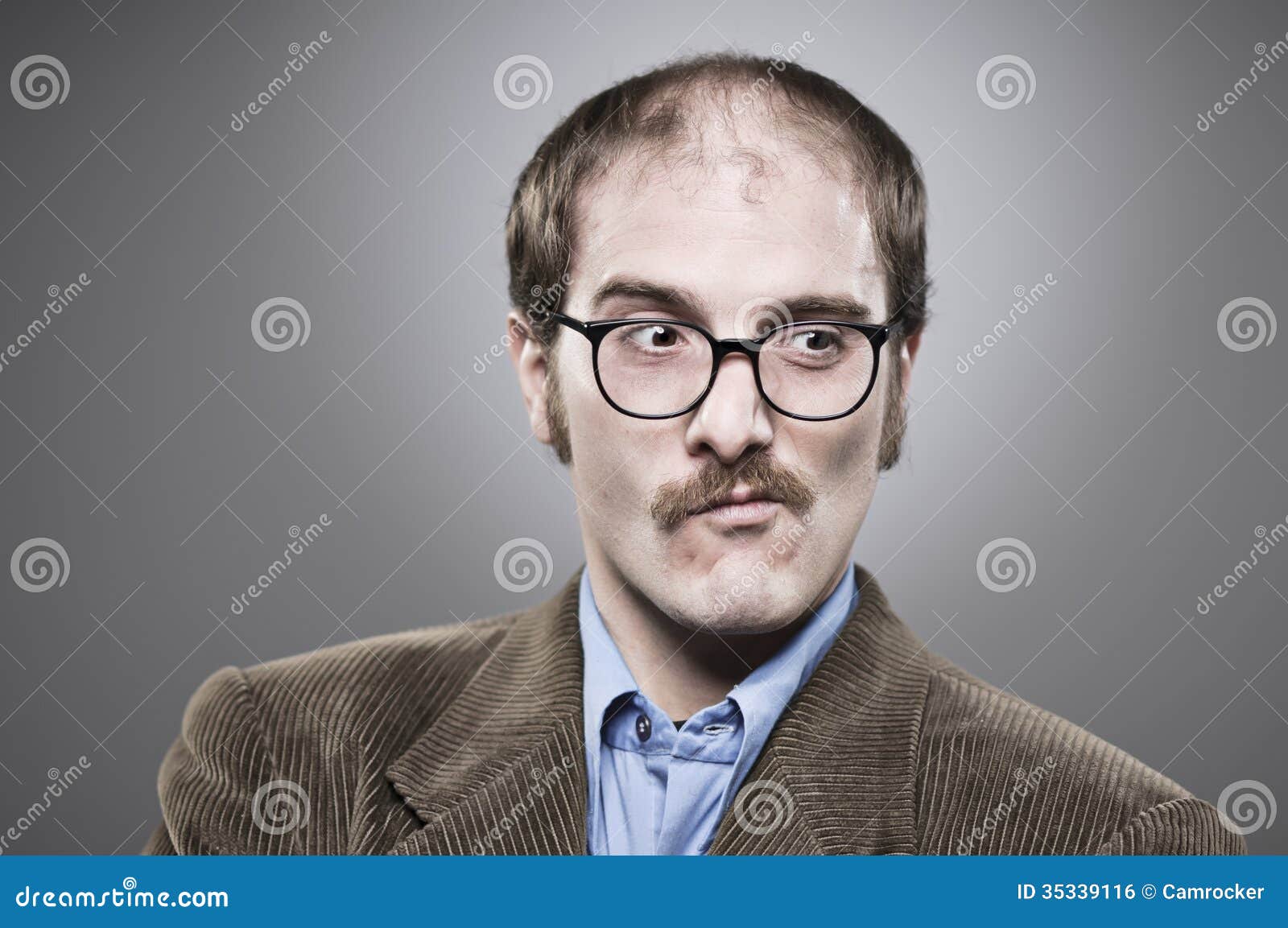 Nerdy Professor Portrait stock photo. Image of glasses - 35339116