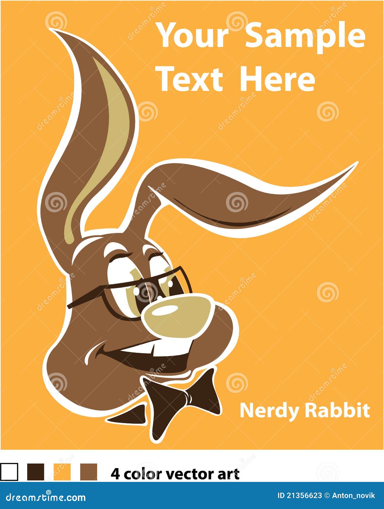 Nerdy rabbit stock vector. Illustration of fashioned - 21356623