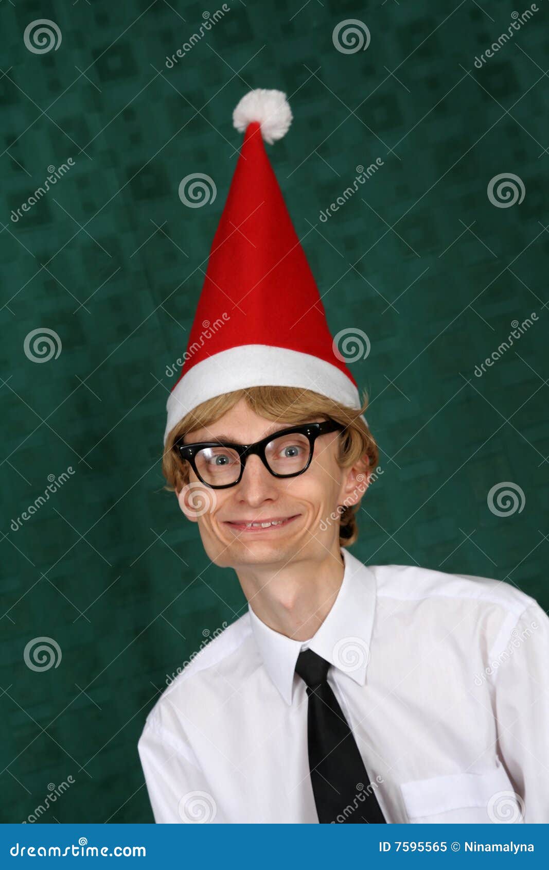 Nerdy Santa stock image. Image of nerd, joke, christmas - 7595565