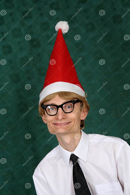 Nerdy Santa stock image. Image of nerd, joke, christmas - 7595565