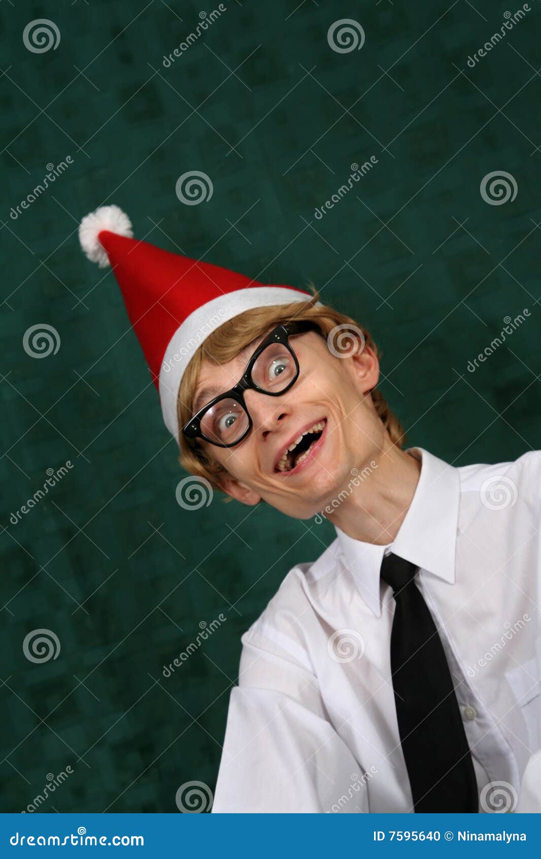 Nerdy Santa stock photo. Image of laugh, hilarious, claus - 7595640