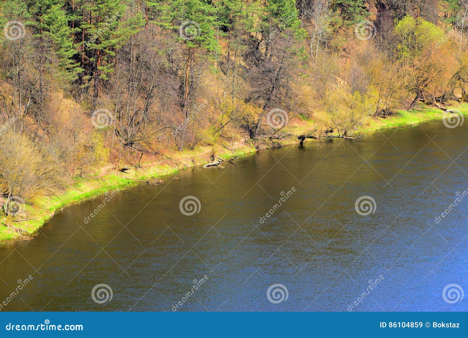 Neris River Board in Lazdynai District Stock Image - Image of baltic ...