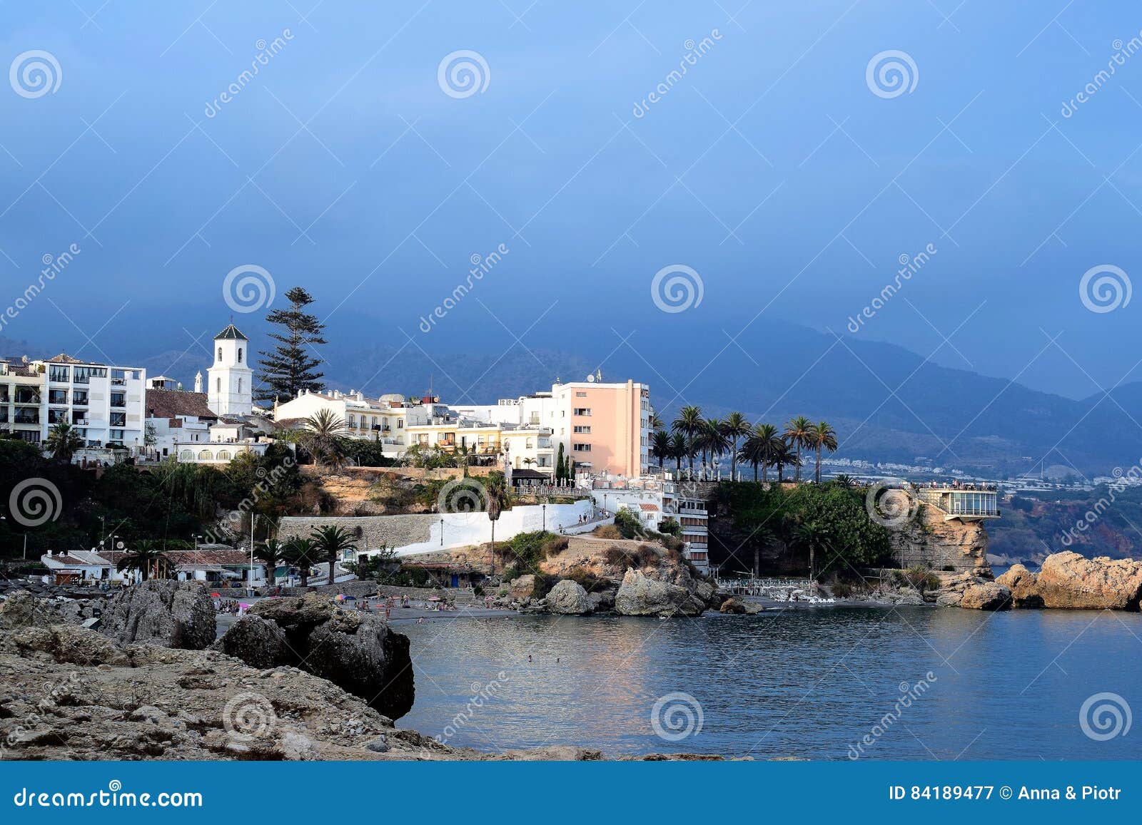 Nerja, Andalusia- Panoramic View Editorial Photography - Image of ...