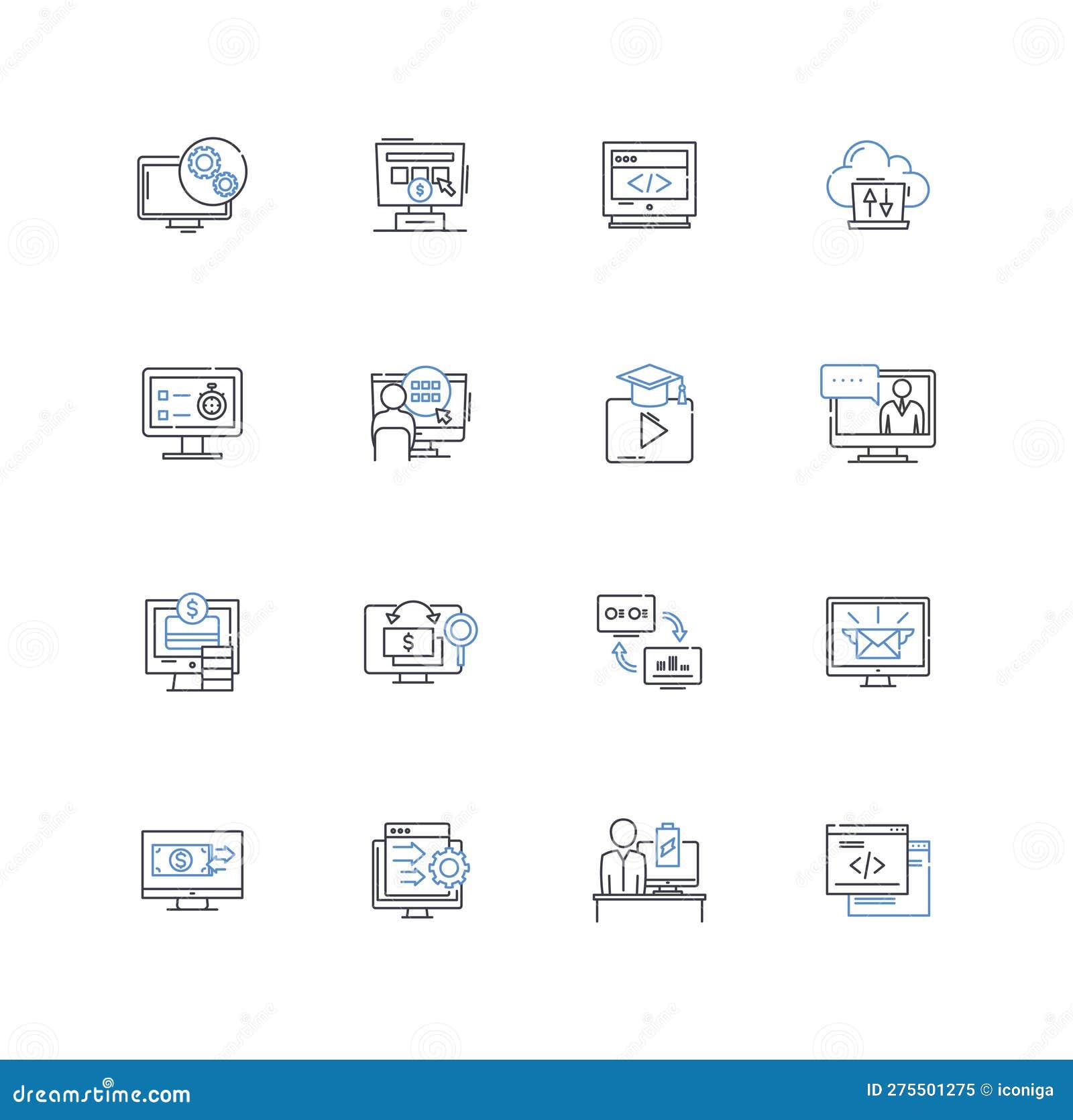 Nerk Infrastructure Line Icons Collection. Cloud, Nerking, Security ...
