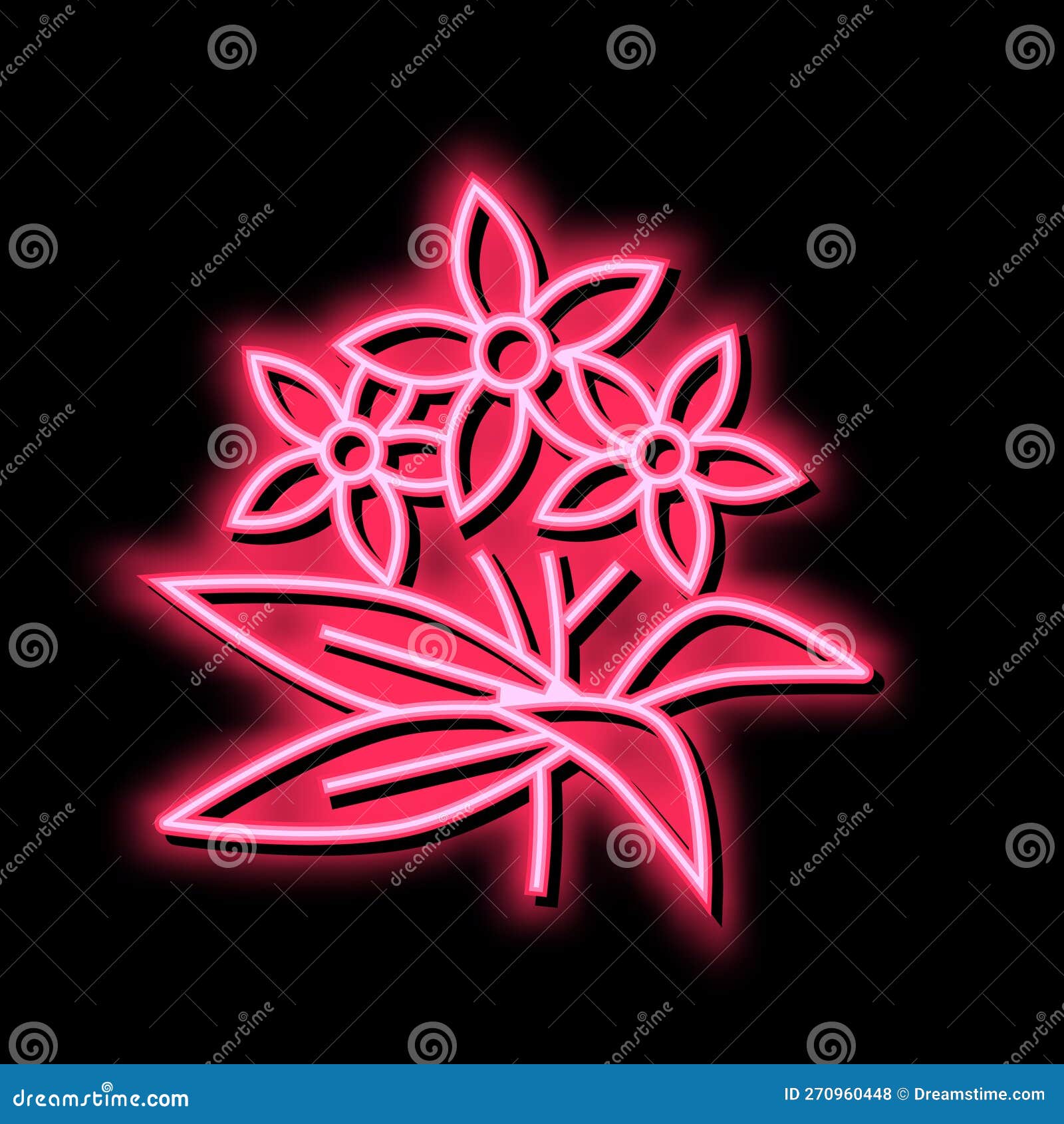 Neroli Flowers Aromatherapy Neon Glow Icon Illustration Stock Vector ...