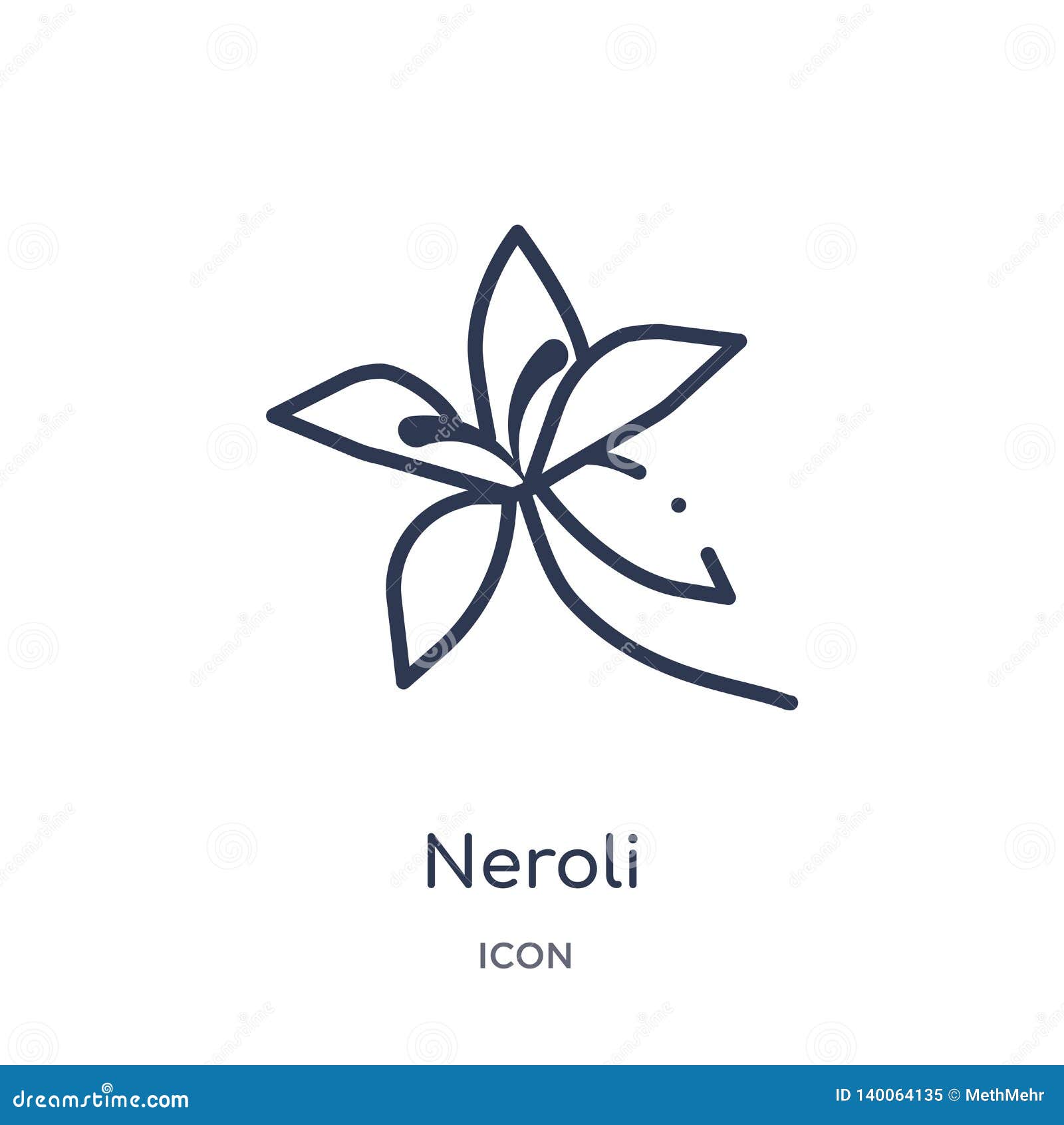 Neroli Icon From Nature Outline Collection. Thin Line Neroli Icon ...