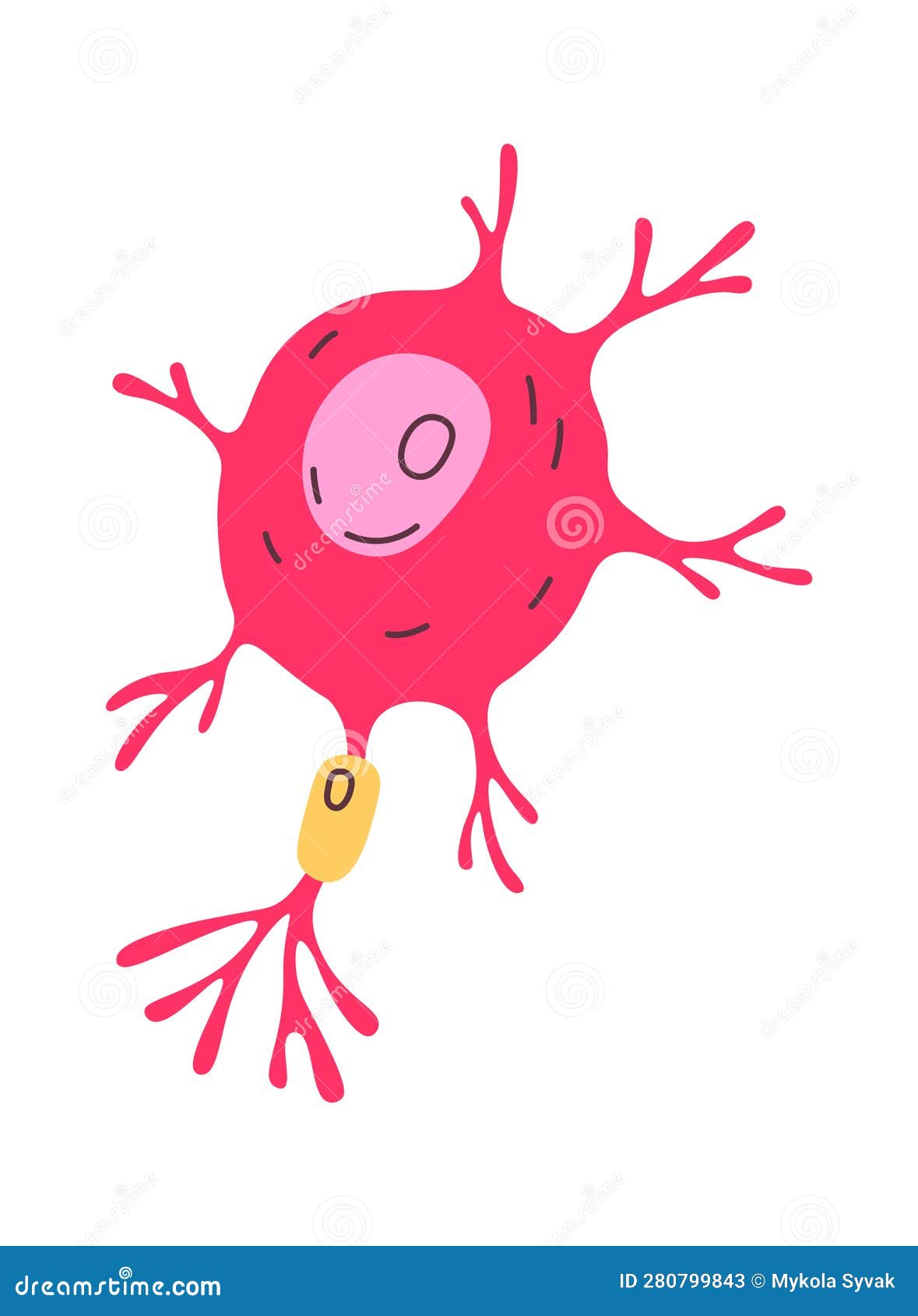 Nerv Human Cell stock vector. Illustration of organism - 280799843