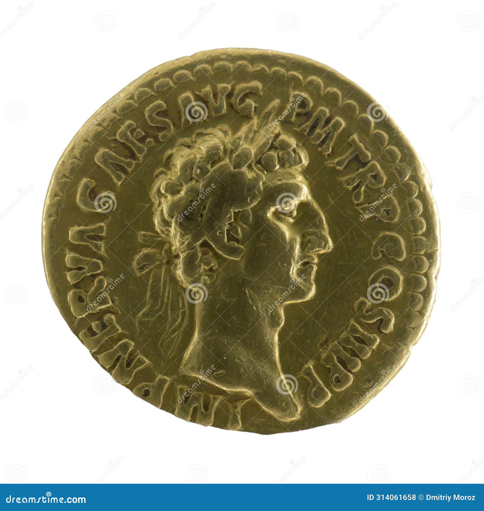 Nerva or Marcus Cocceius Nerva - Roman Emperor. Aureus Editorial Stock ...