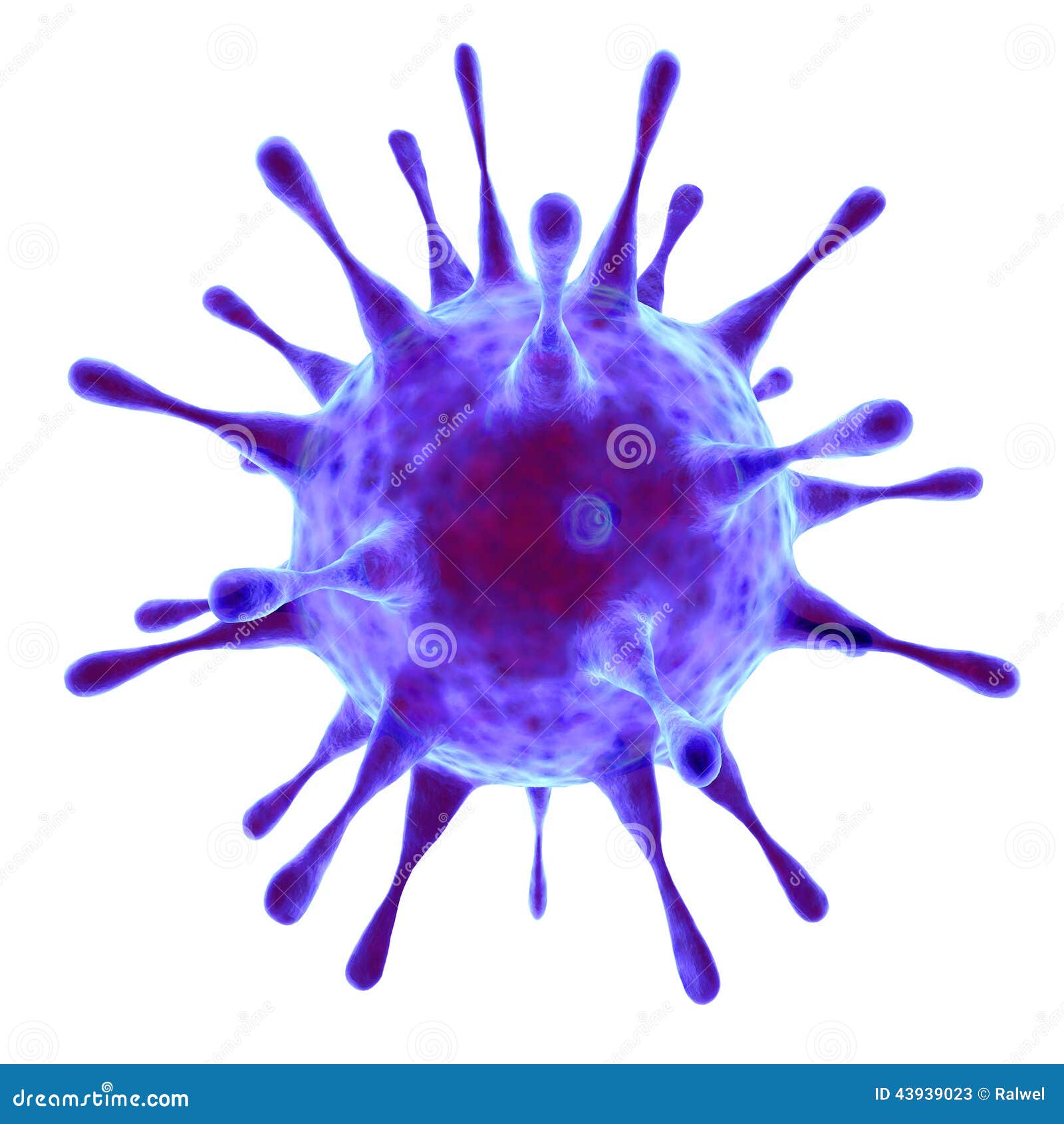 Nervcell Som Anfallas Av Viruset Stock Illustrationer - Illustration av ...