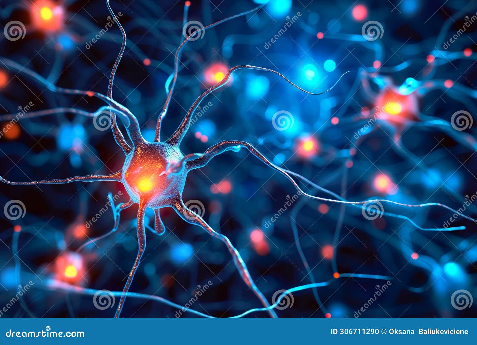 Nerve Cell Connections in the Brain Stock Photo - Image of medical ...