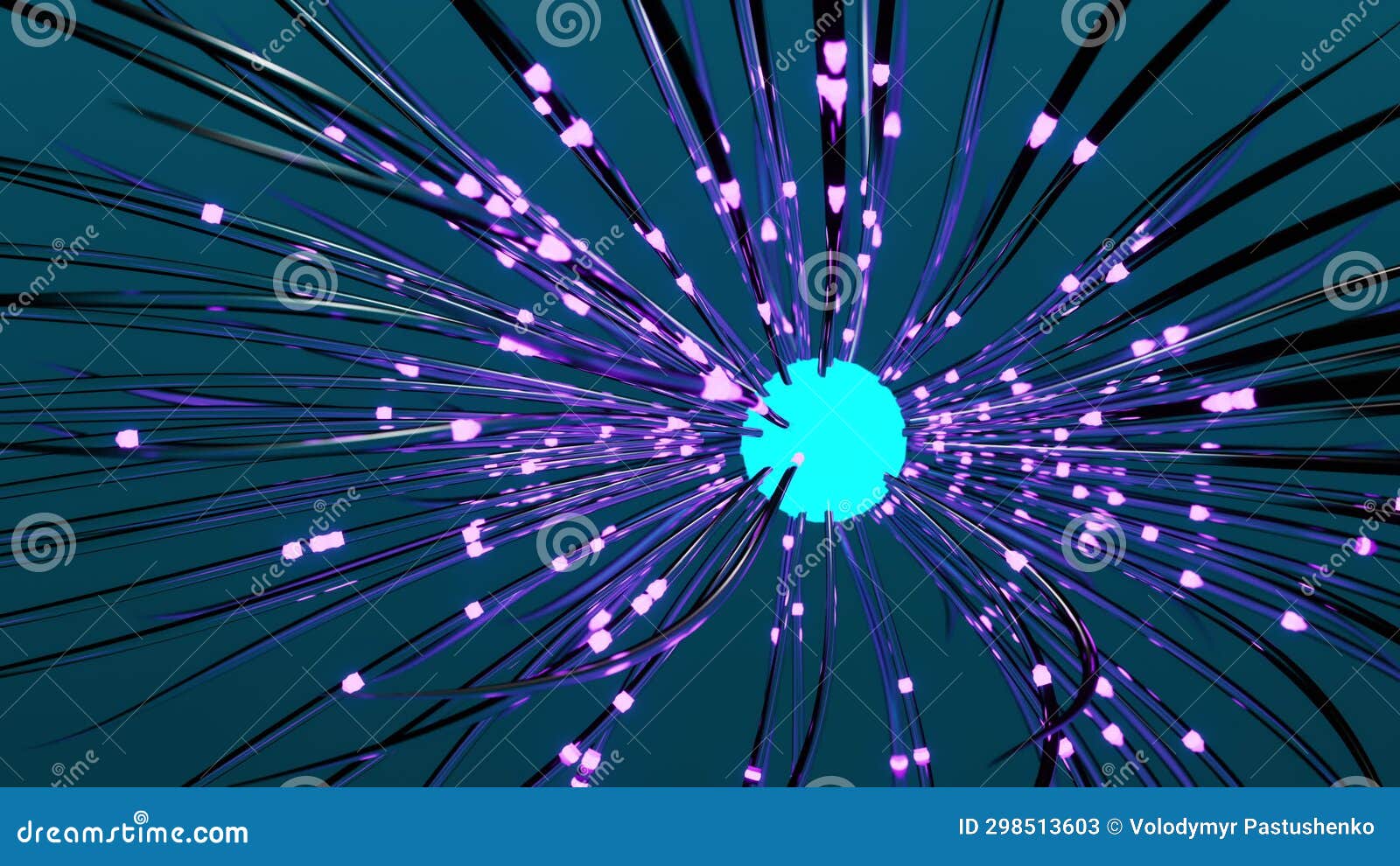 A Nerve Cell Emits Signals from the Nucleus Along Filaments ...