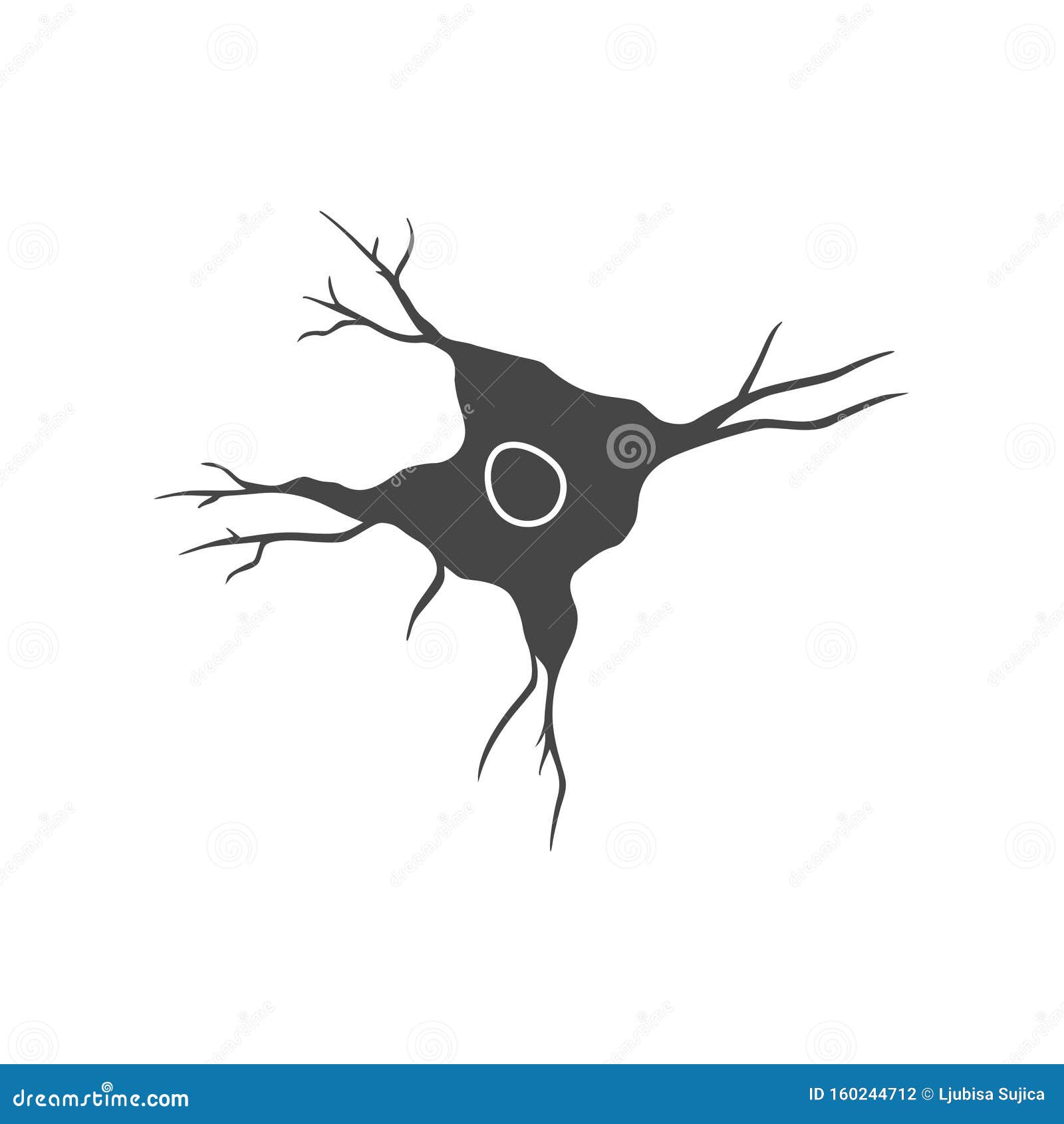 Nerve Cell Icon Flat Graphic Design - Illustration Stock Vector ...