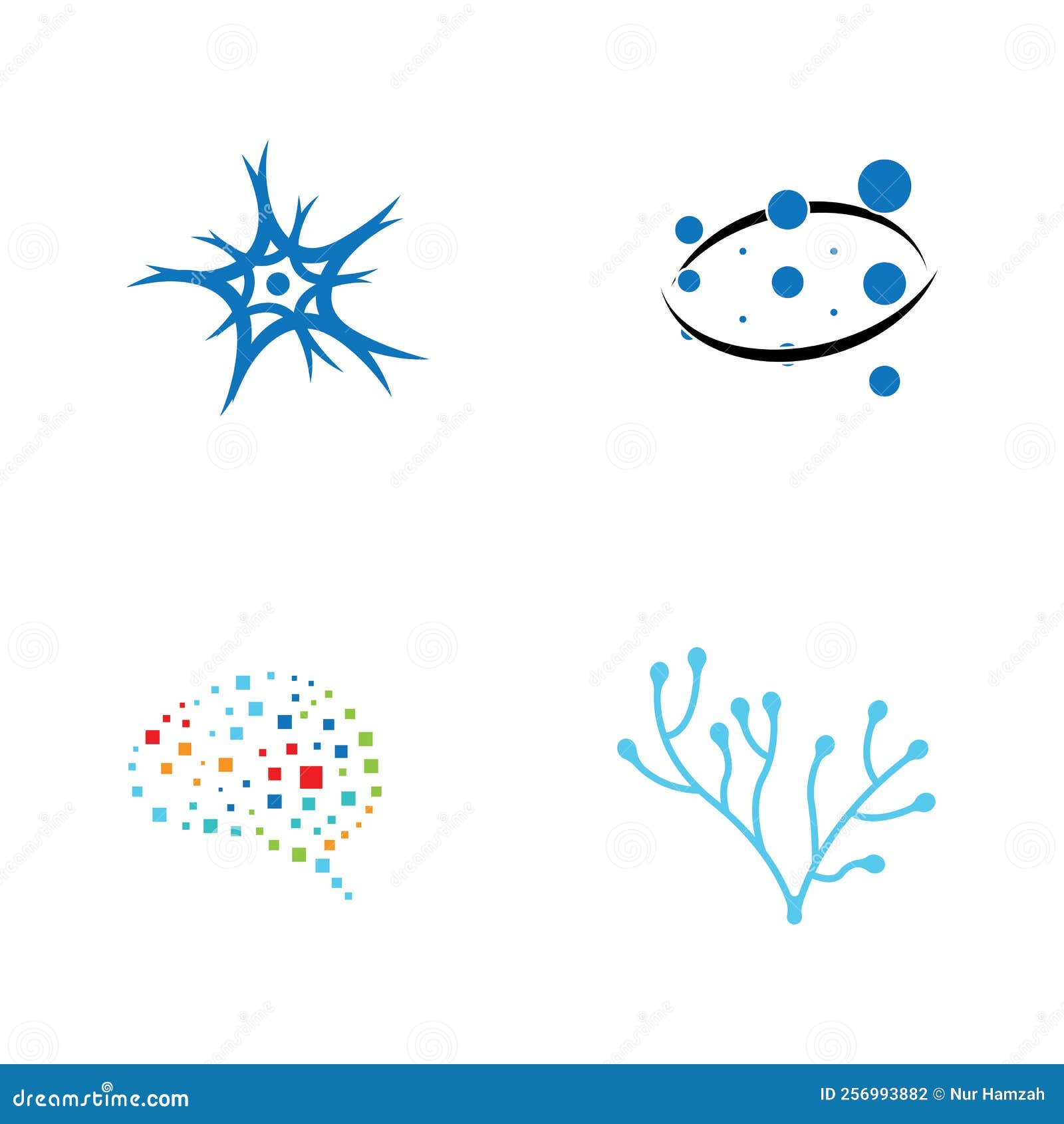 Nerve Cell Logo or Neuron Logo with Vector Template Stock Vector ...