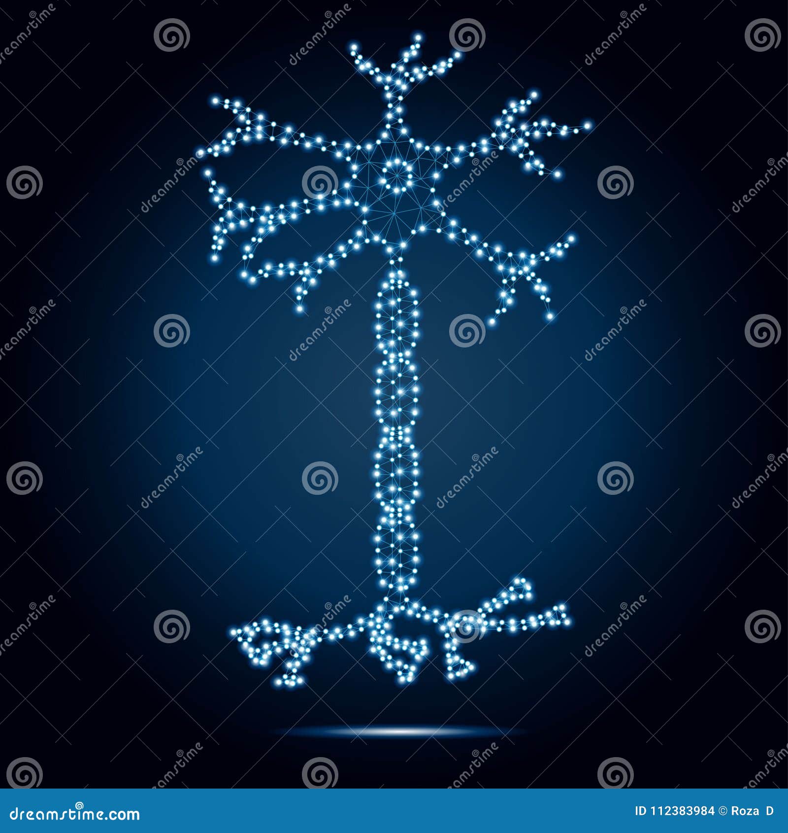 Neuron, Polygon Blue Stars 1-1 Stock Vector - Illustration of medicine ...