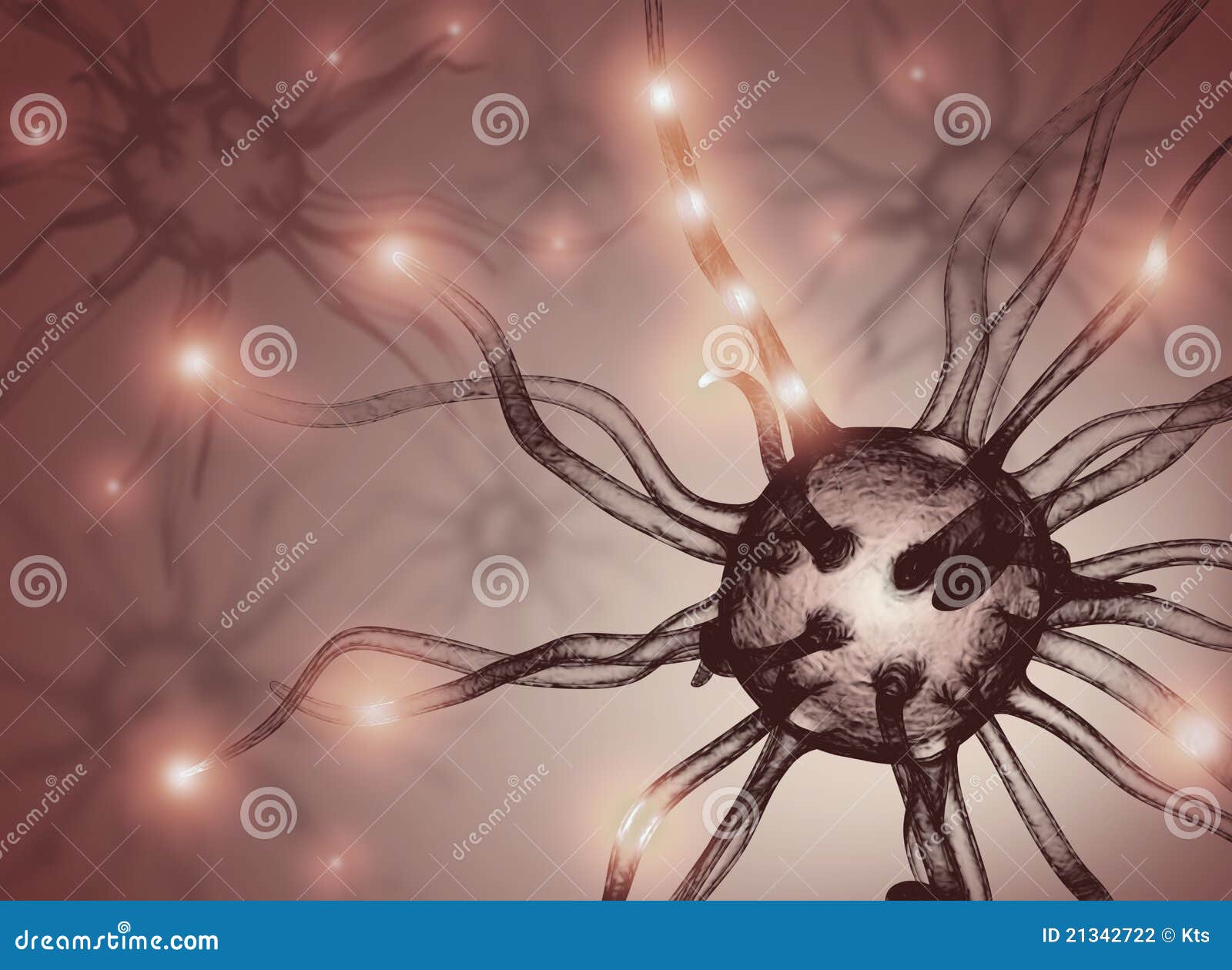 Nerve Cell Pulse stock illustration. Illustration of intelligence ...