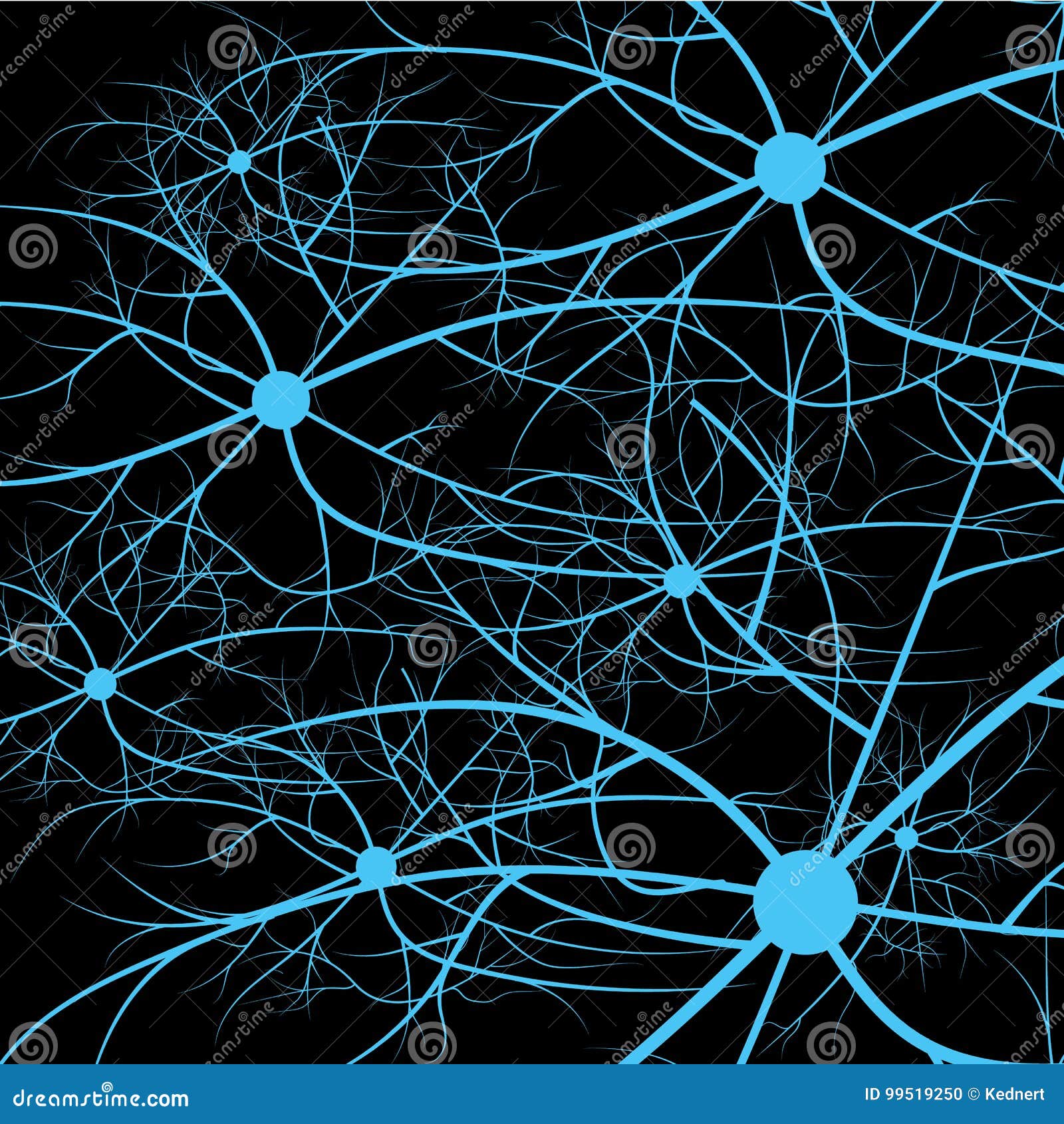 Nerve Cells of the Human. Strand Molecule Structure Stock Vector ...