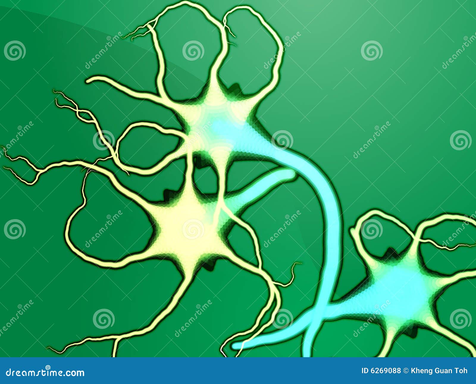 Nerve cells illustration stock illustration. Illustration of neuron ...