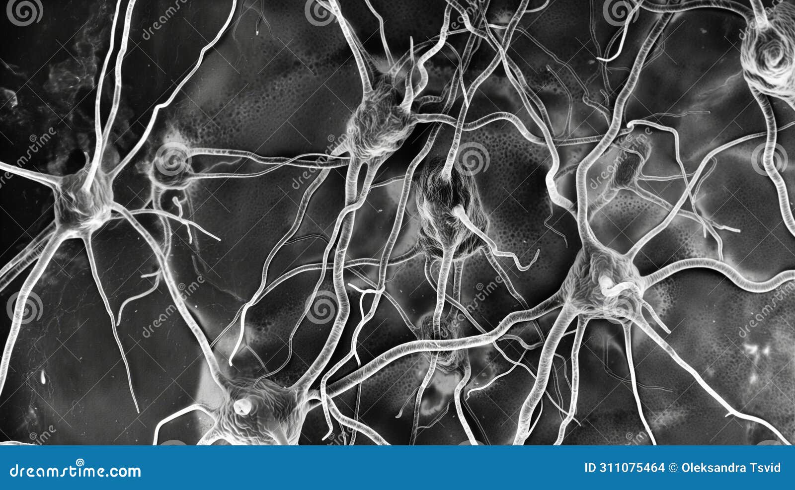 Nerve Cells of the Nervous System Ganglia, Active Neurone Stock Photo ...