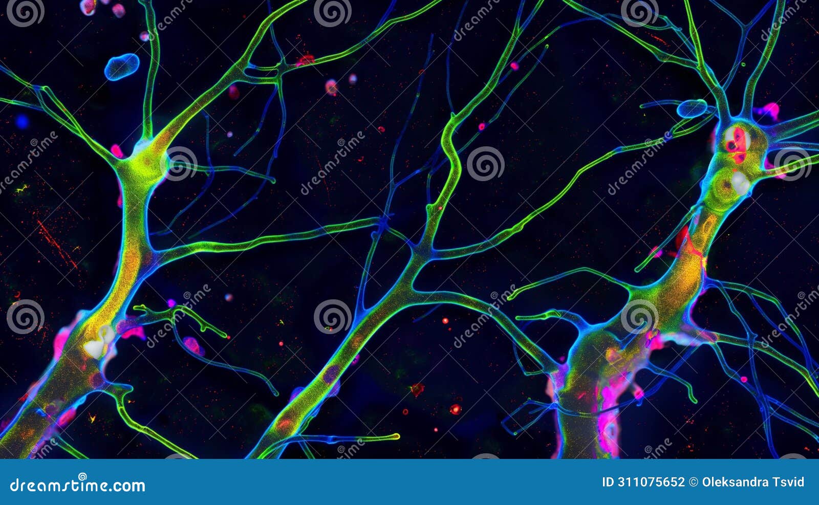 Nerve Cells of the Nervous System Ganglia, Active Neurone Stock Photo ...