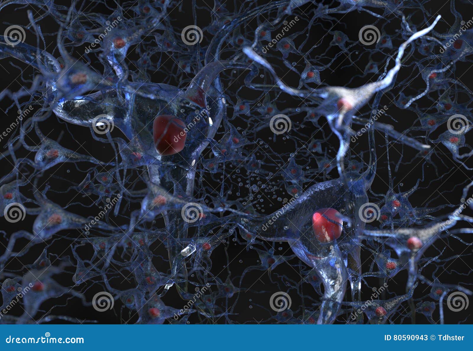 Nerve Cells Net 3d Illustration Stock Illustration - Illustration of ...
