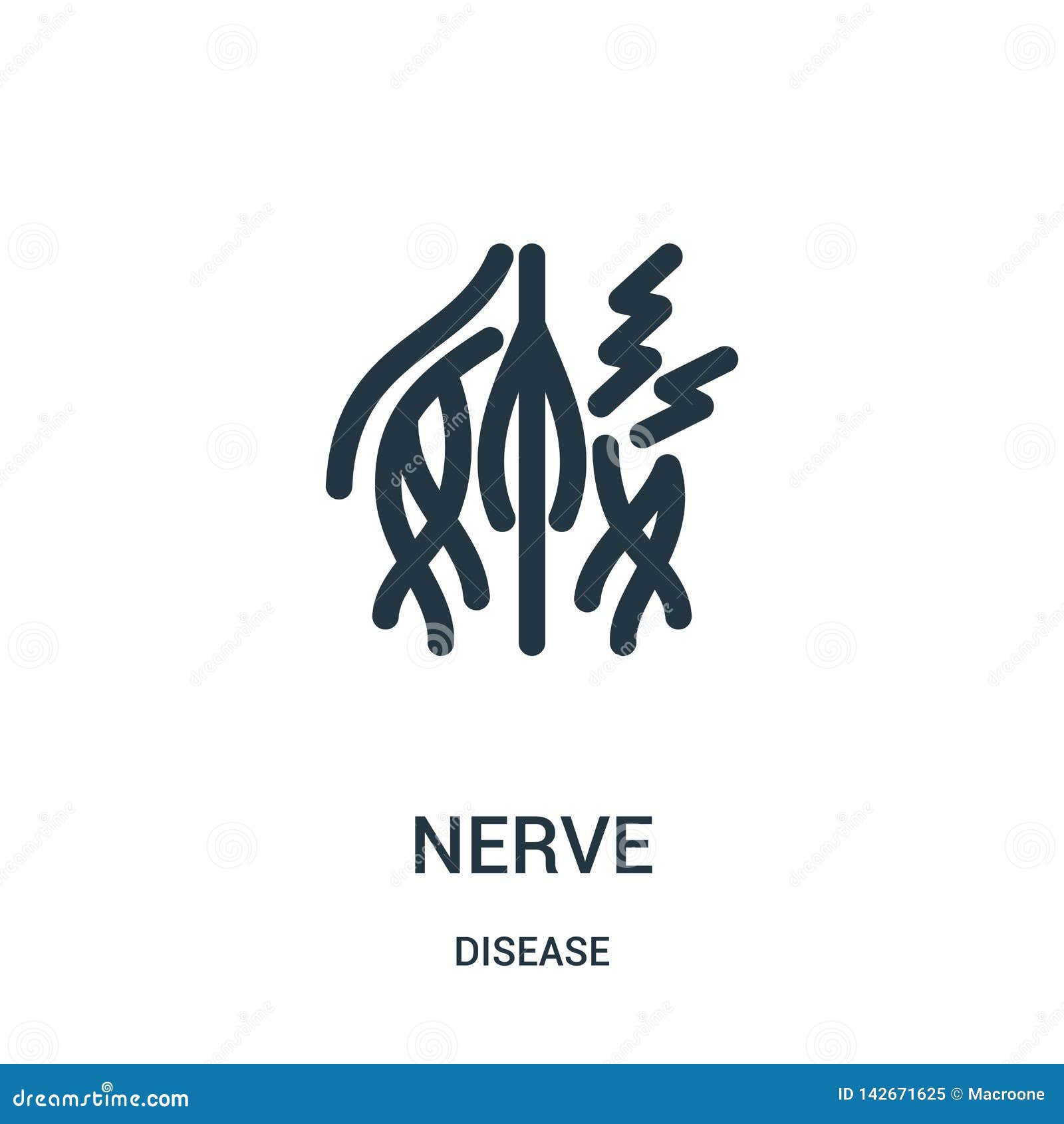 Nerve Icon Vector from Disease Collection. Thin Line Nerve Outline Icon ...