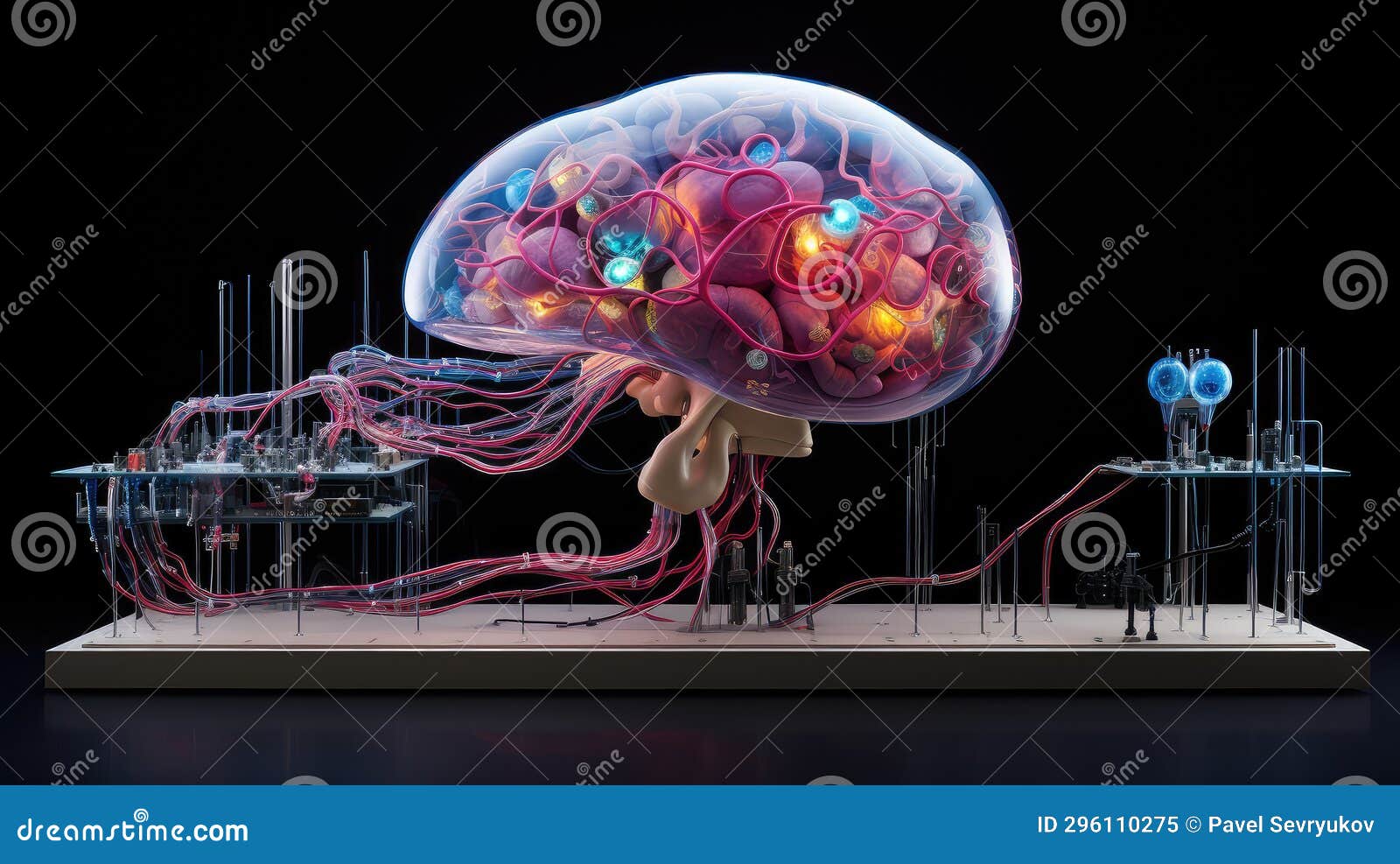 Nerve Neuroprocessor Human Brain Stock Illustration - Illustration of ...