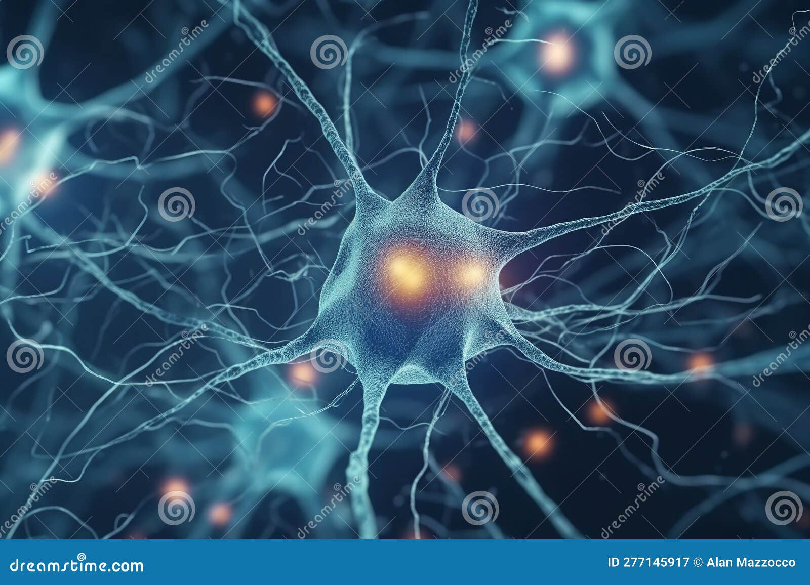 Nervenzellen, Die Das Nervensystem Einer Synapse Bilden Und Elektrische ...