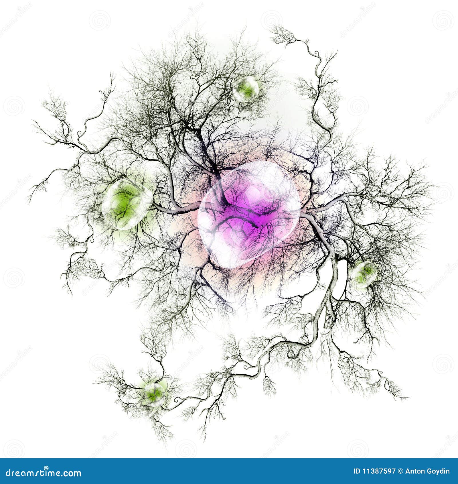 Nerves and nerve endings stock illustration. Illustration of field ...