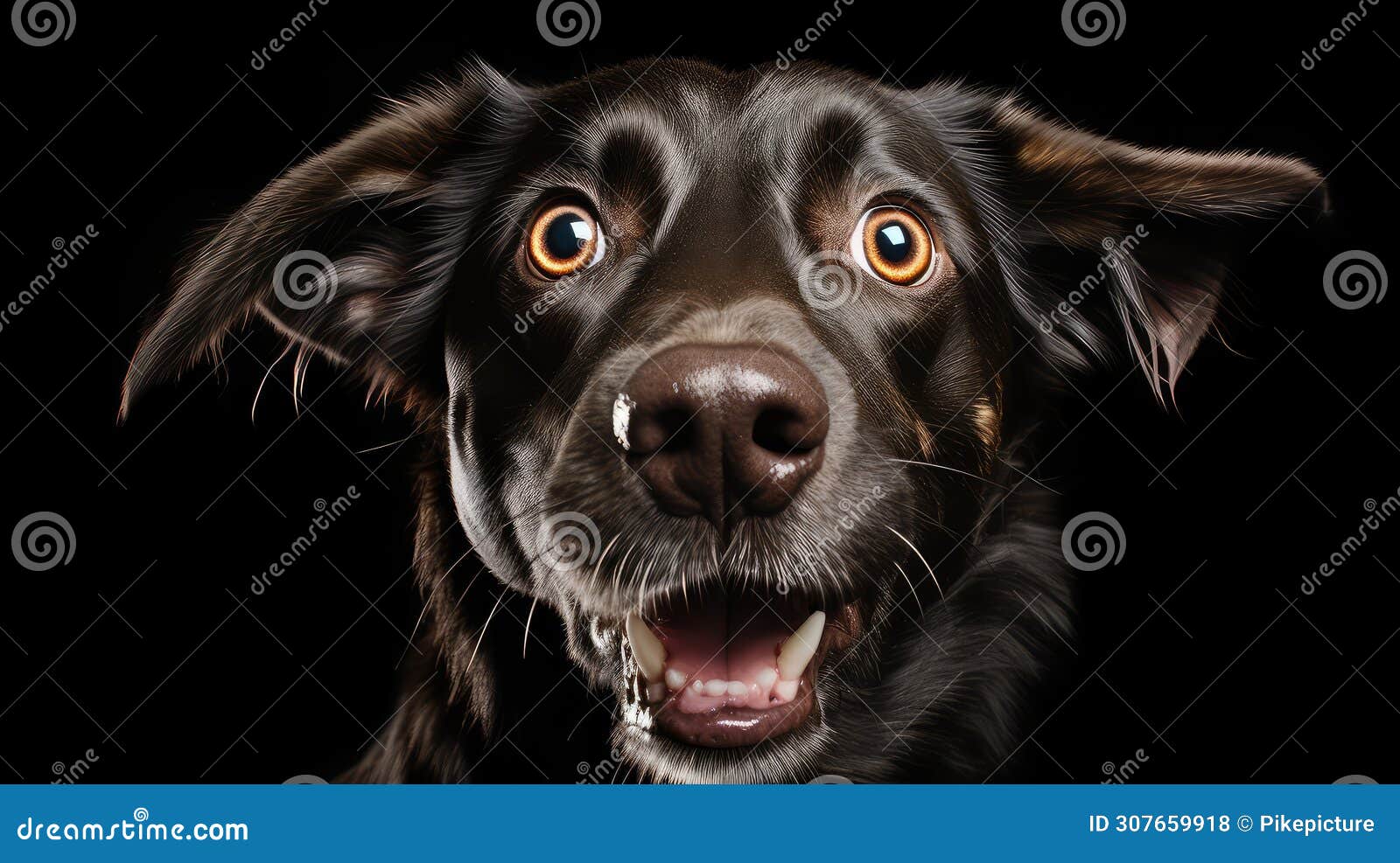 Nervous afraid dog stock illustration. Illustration of afraid - 307659918