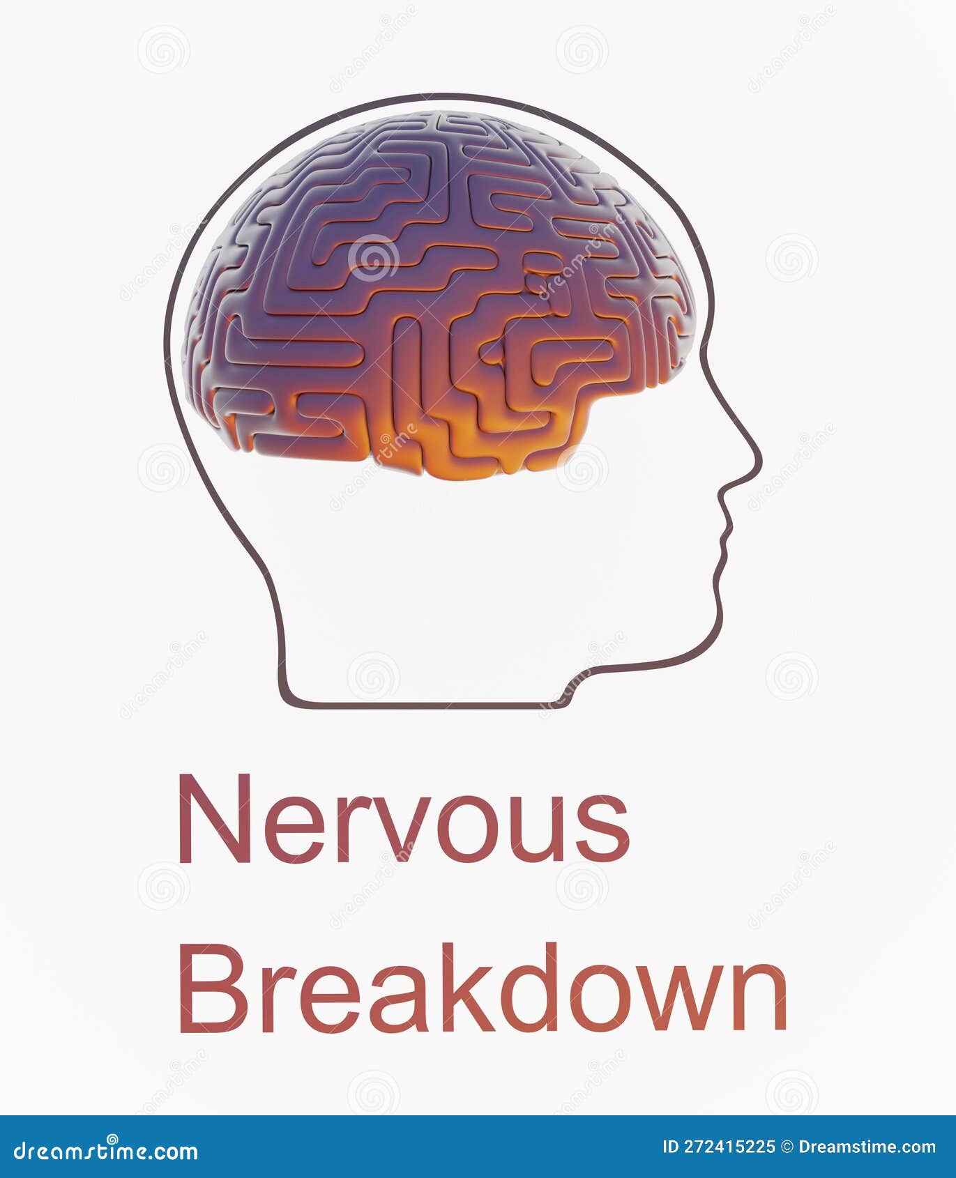 Nervous Breakdown concept stock illustration. Illustration of problem ...