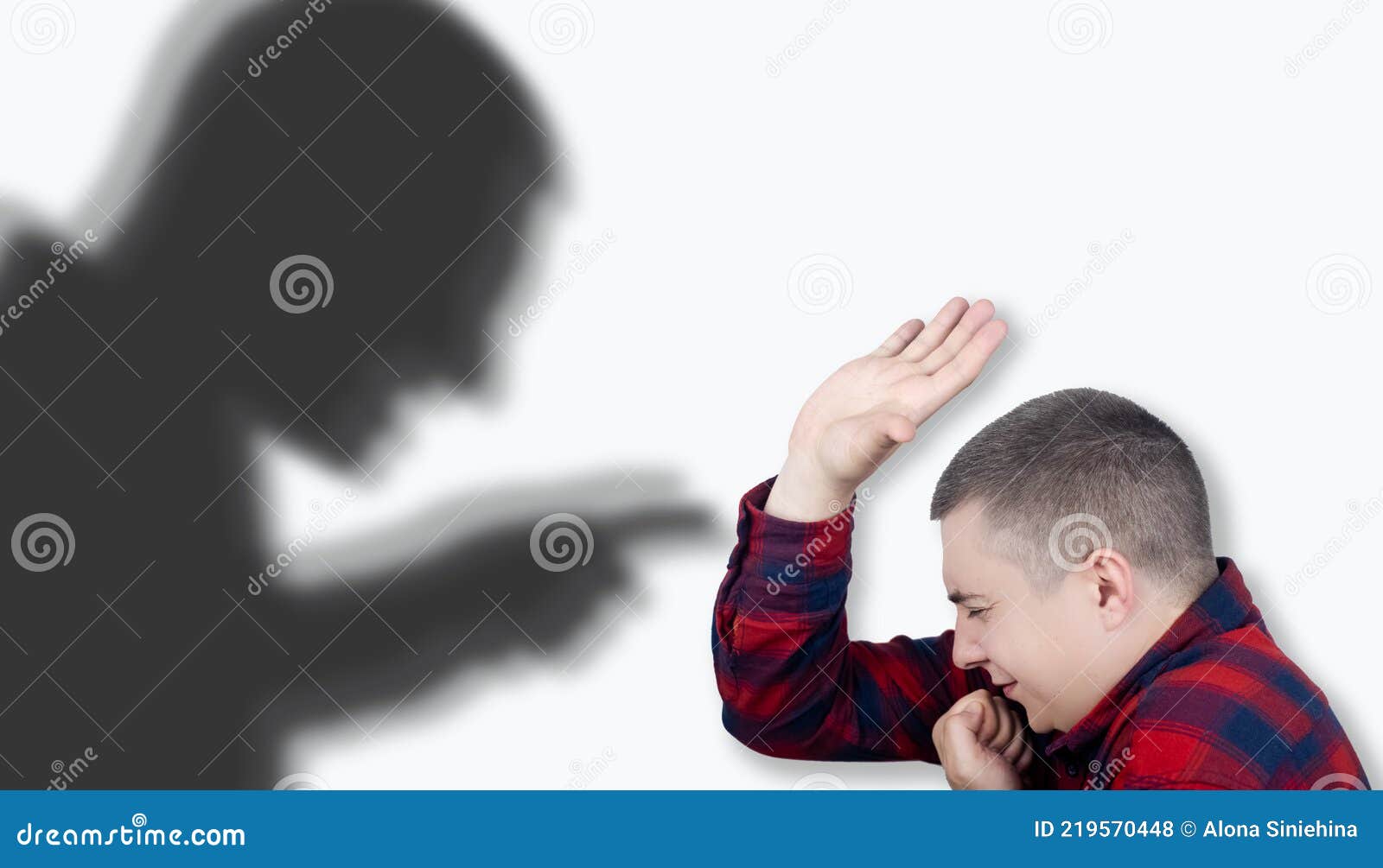 The Man Is Experiencing A Panic Attack. The Concept Of Phobia, Fears ...