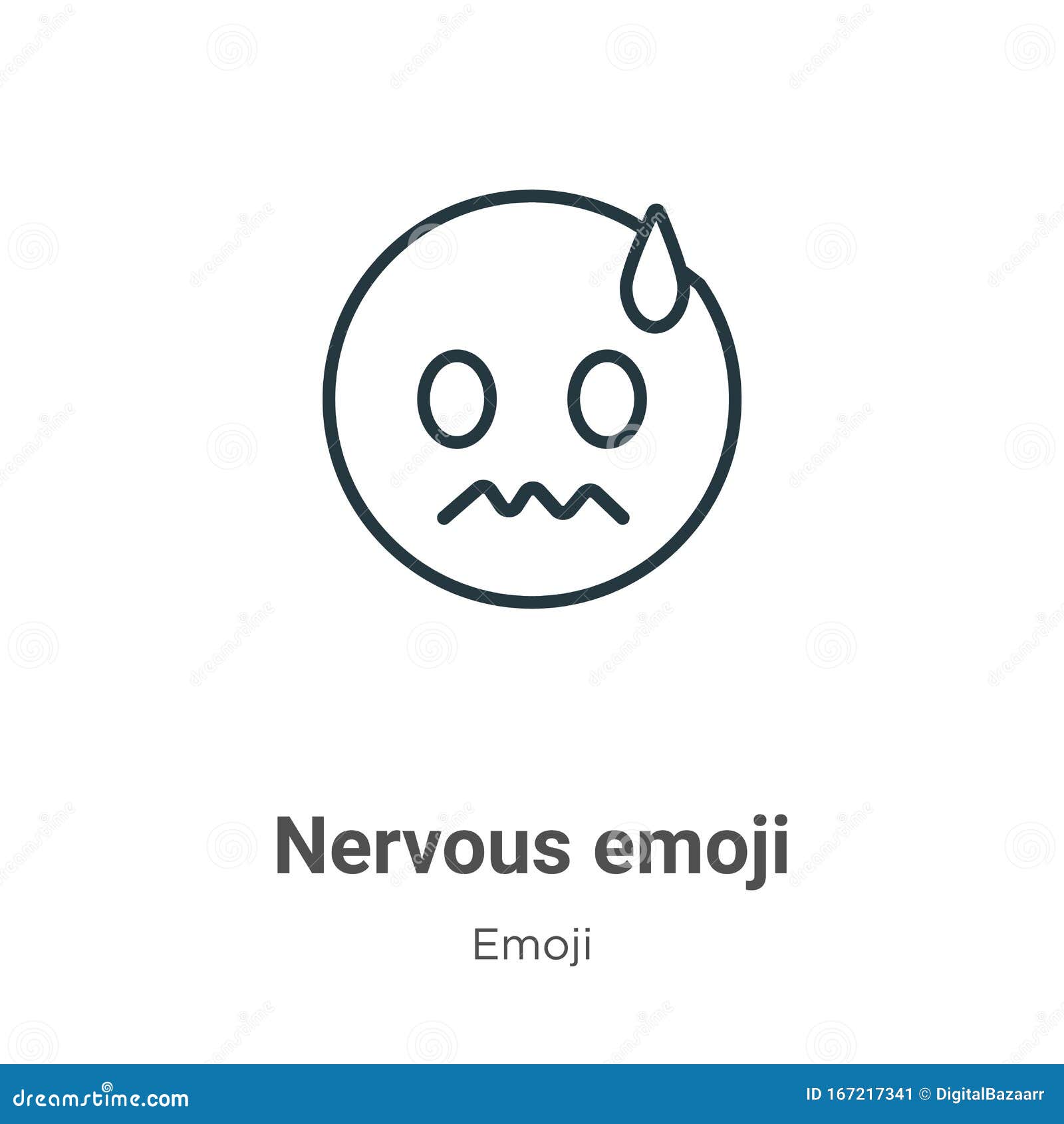 Nervous Emoji Icon From Emoji Collection. Vector Illustration ...