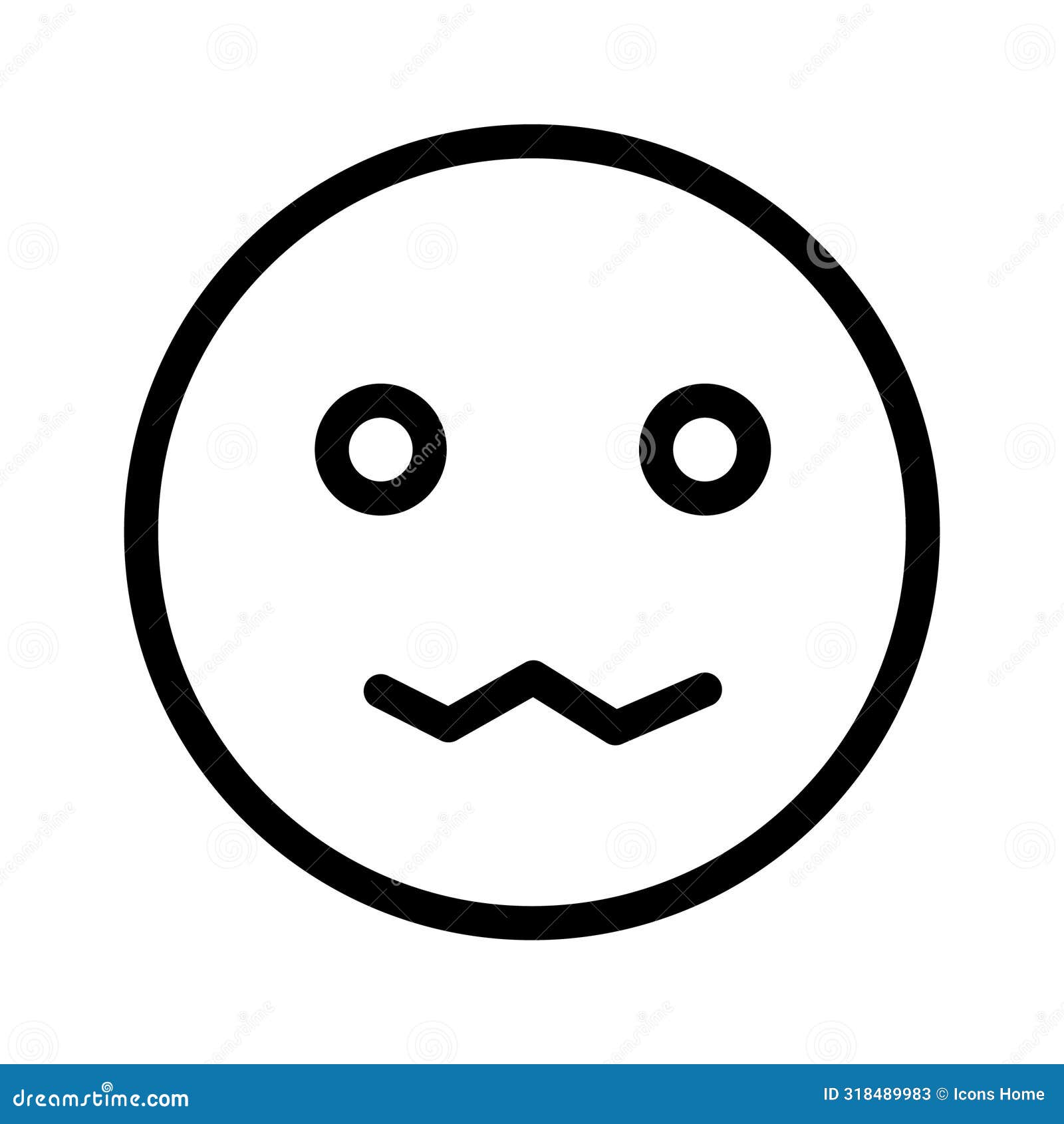 Nervous Emoji Icon In Trendy Design Style. Nervous Emoji Icon Isolated ...