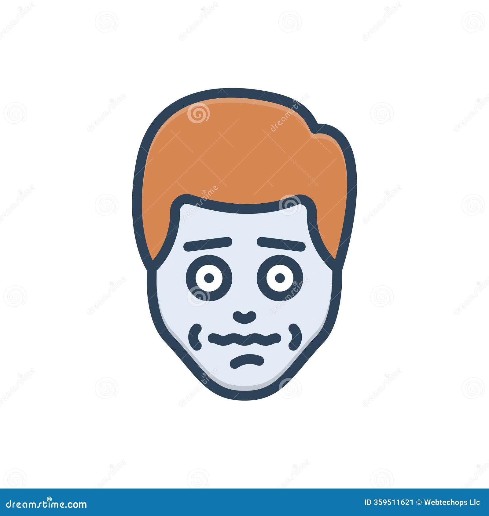 Color Illustration Icon for Nervous, Disturbing and Jittery Stock ...