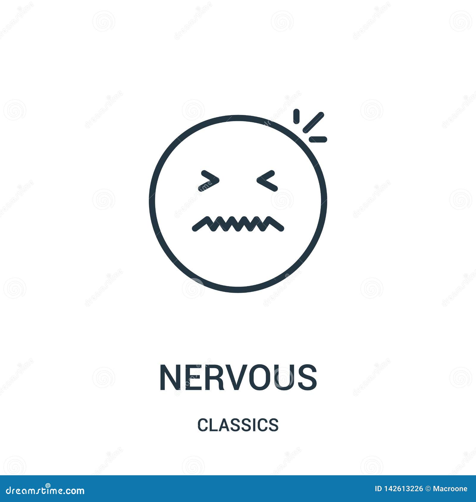 Nervous Icon Vector From Classics Collection. Thin Line Nervous Outline ... Nervous Icon Vector From Classics Collection. Thin Line Nervous Outline ...